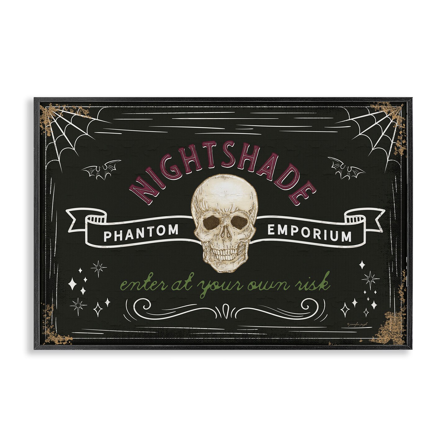 Stupell Industries Nightshade Emporium Sign Framed Giclee By Jennifer ...