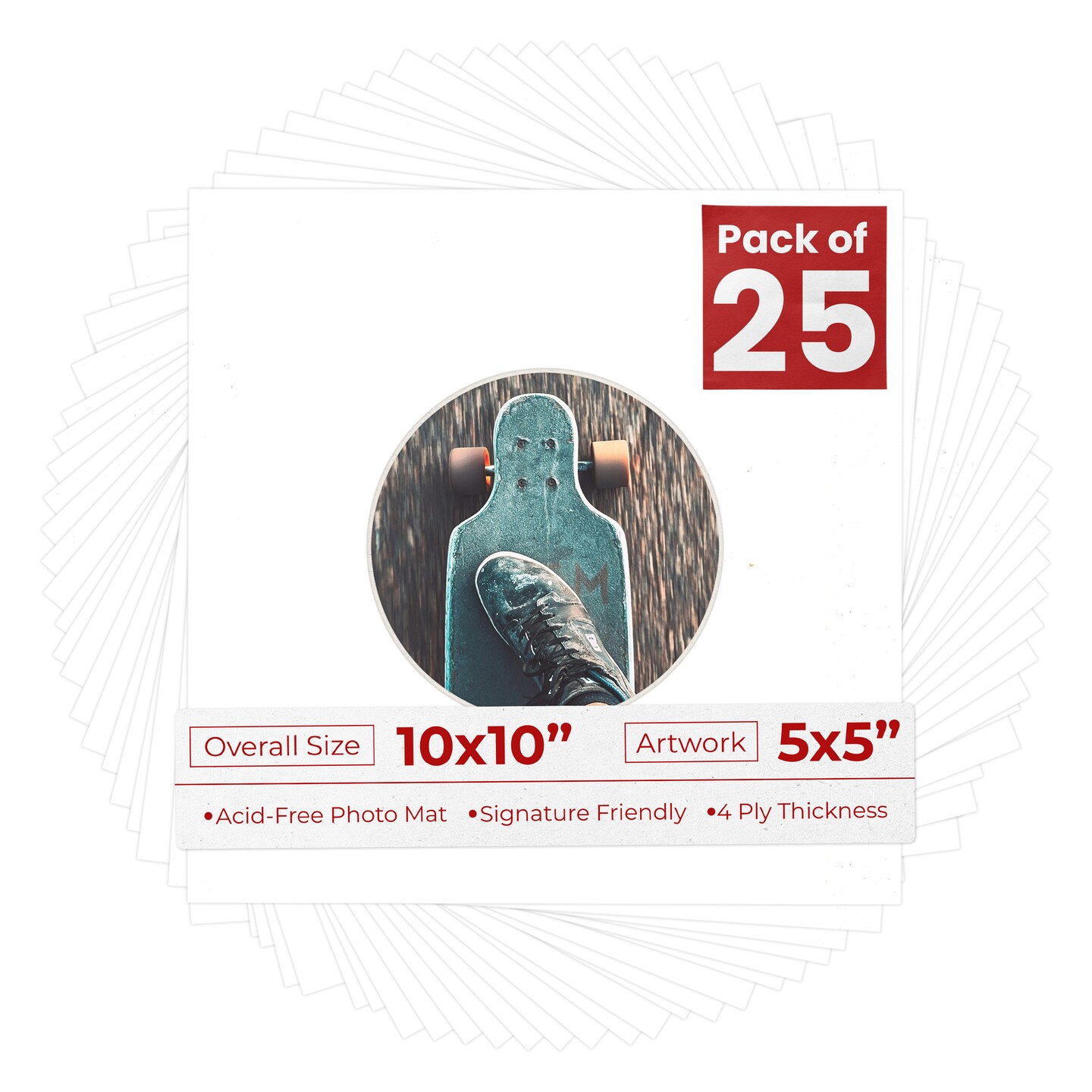 Golf Ball Texture Mat Board for 10x10 Frames - Circle Opening for 5x5 ...