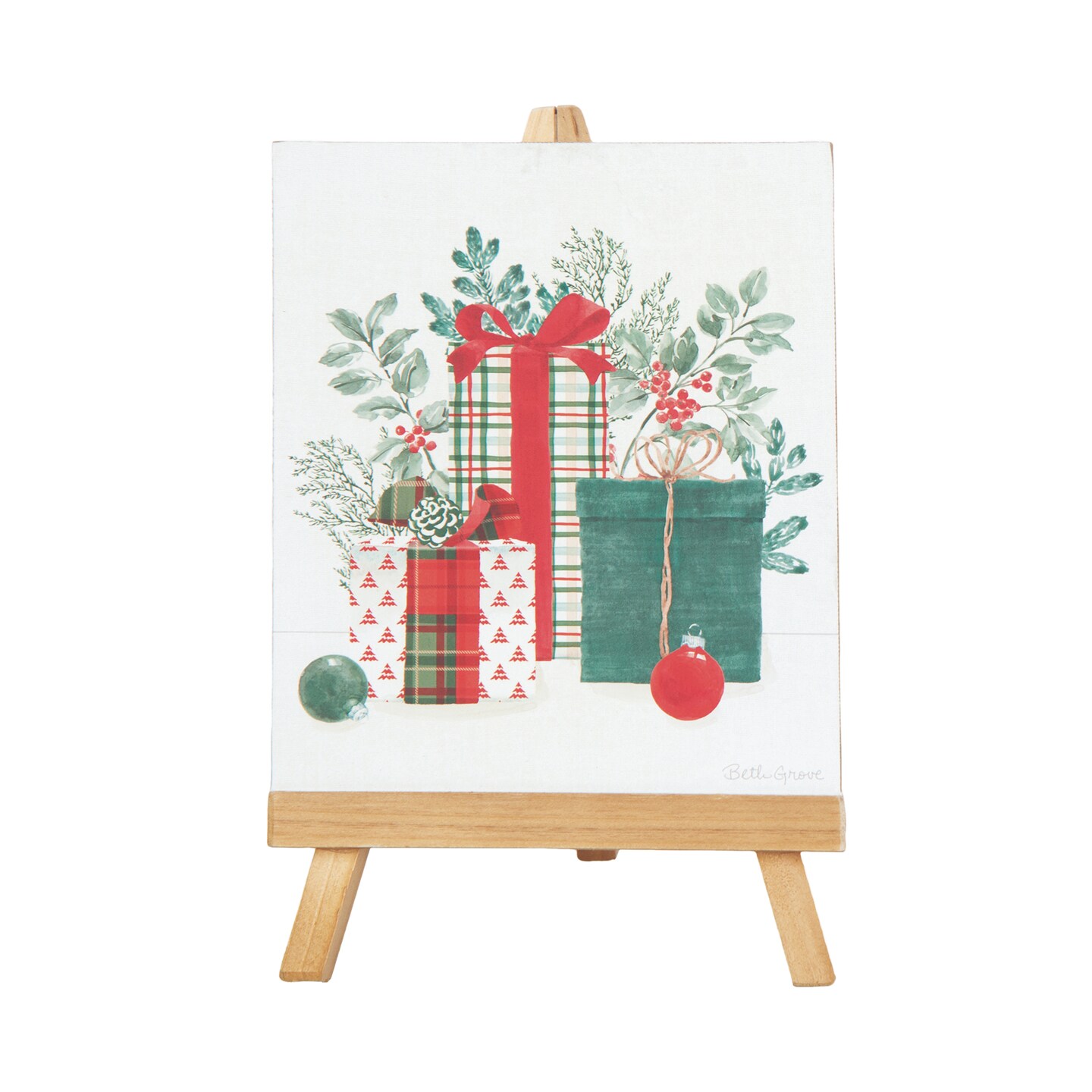 MDF Easel Holiday Gifts Canvas Tabletop Signs Multicolor Decor | Michaels