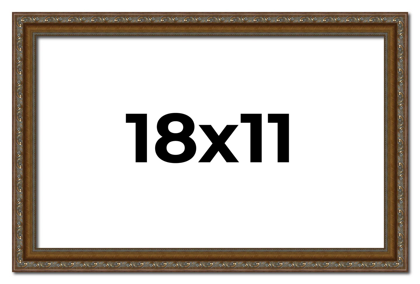 18x11 Sculpted Gold Picture Frame - UV Acrylic, Foam Board Backing ...