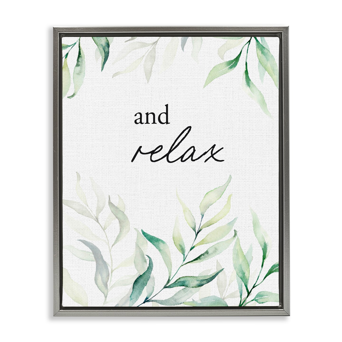 Stupell Industries And Relax Soothing Greenery Floating Frame, design ...
