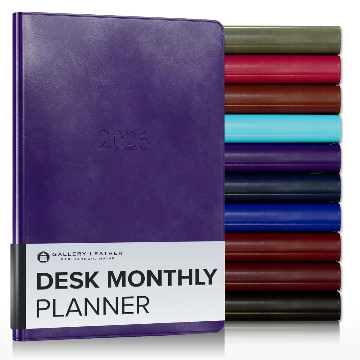 Gallery Leather Desk Monthly Planner 2026, Elegantly Bound Calendar ...
