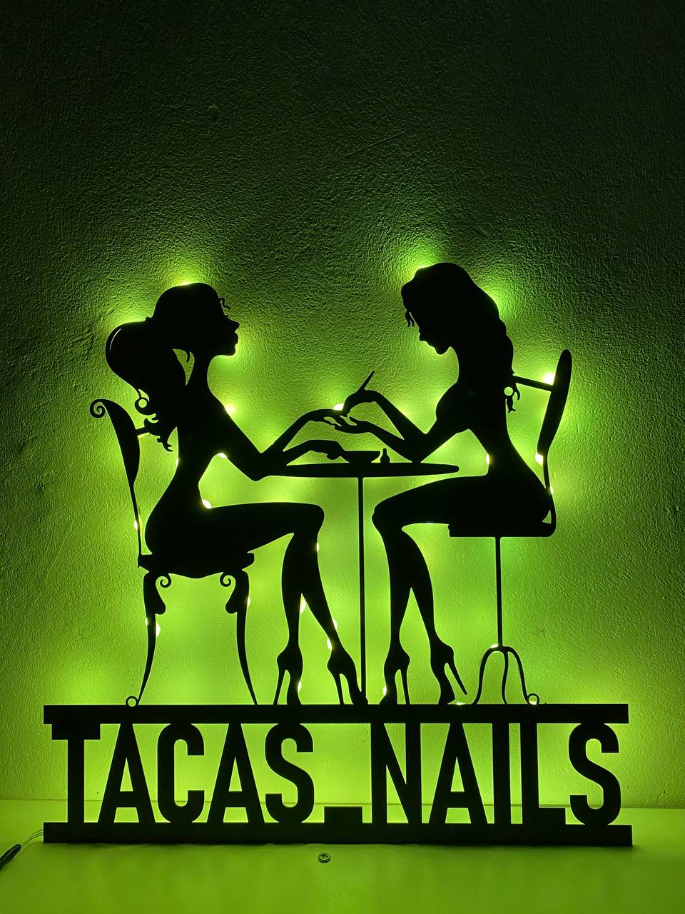 Custom Nail Salon Metal Wall Art LED Light, Nail Beauty Metal Sign ...