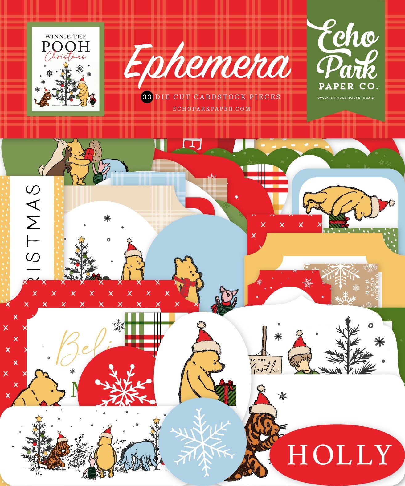 Echo Park Cardstock Ephemera-Icons, Winnie The Pooh Christmas | Michaels