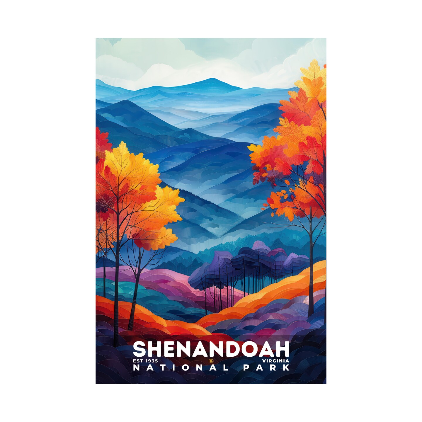 Shenandoah National Park Poster, Travel Art, Office Poster, Home Decor ...