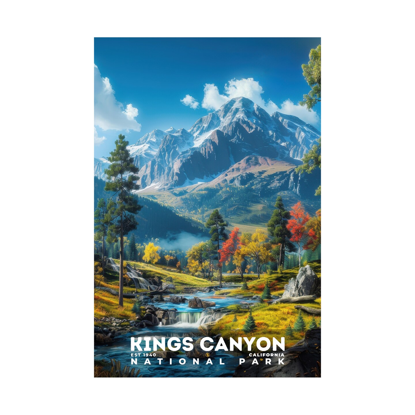 Kings Canyon National Park Poster, Travel Art, Office Poster, Home ...