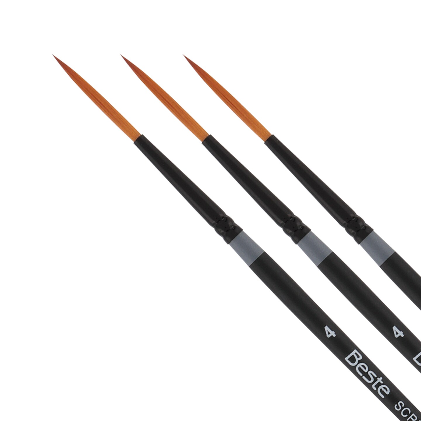 Creative Mark Beste Golden Taklon Script Liner #6 - 3 Pack Artist Brush ...