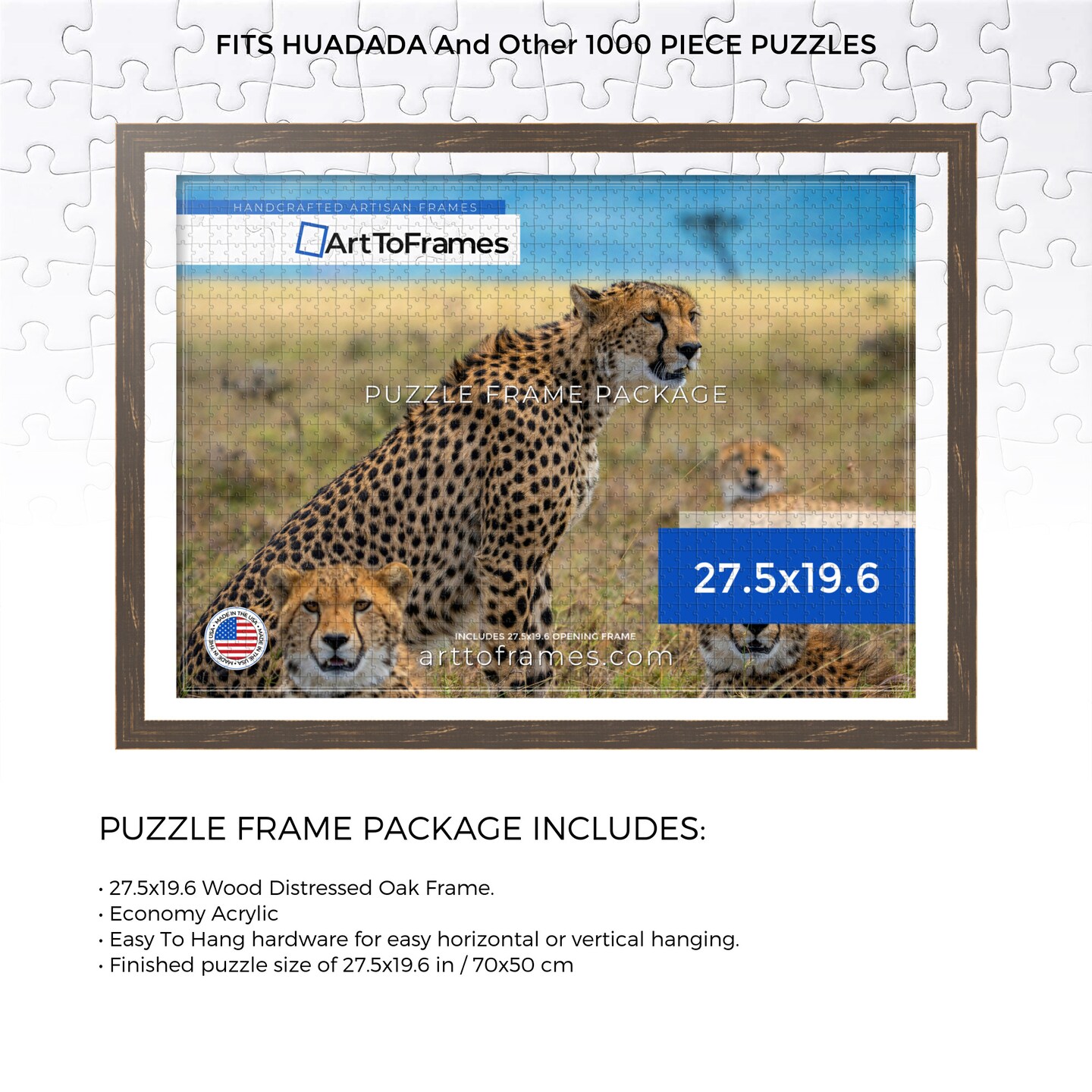 ArtToFrames 27.5x19.6 INCH / 70x50 CM Puzzle Frame for 1000 piece ...
