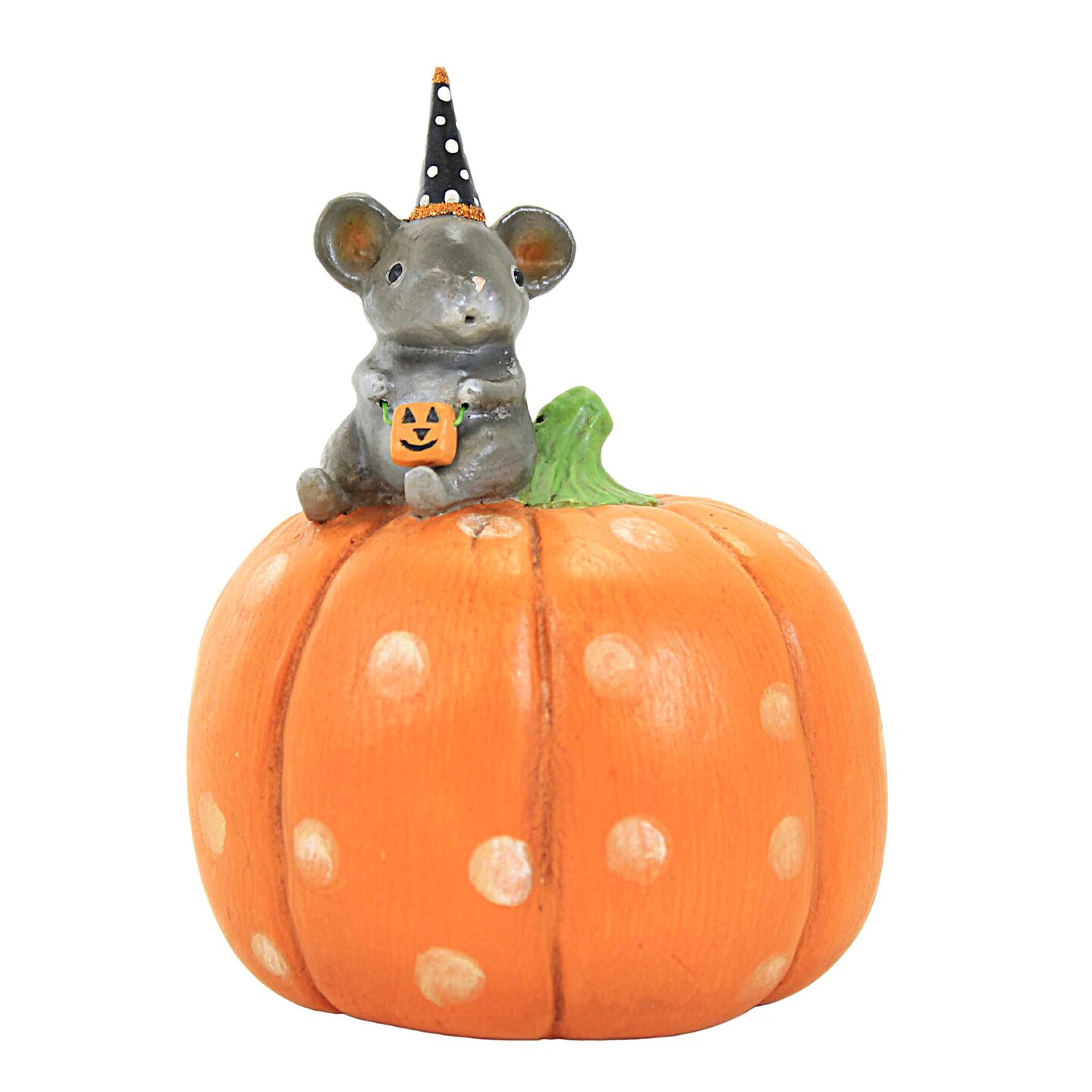 Bethany Lowe 5.0 Inch Halloween Mouse On Pumpkin Halloween Figurine ...