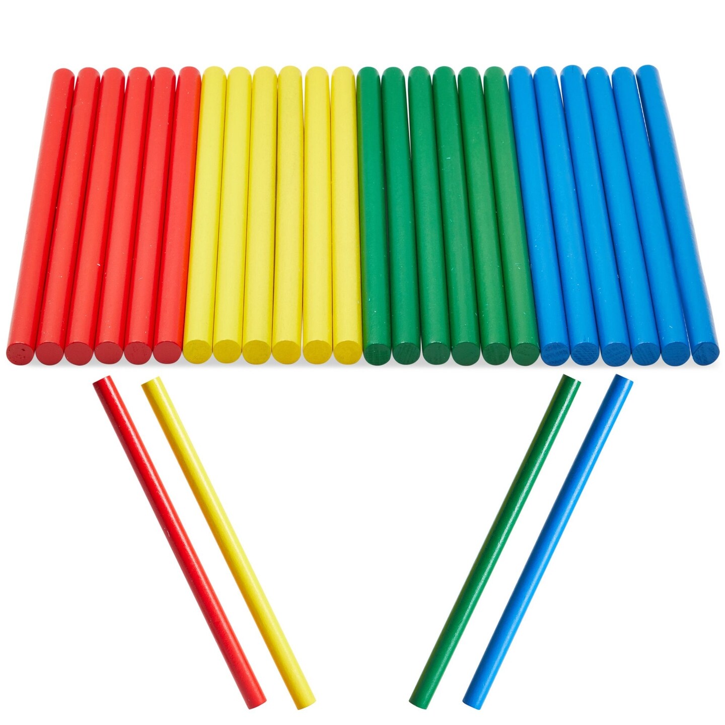 Juvale 24 Pack Bulk Rhythm Sticks for Kids Ages 3-14, 8-Inch Wooden ...