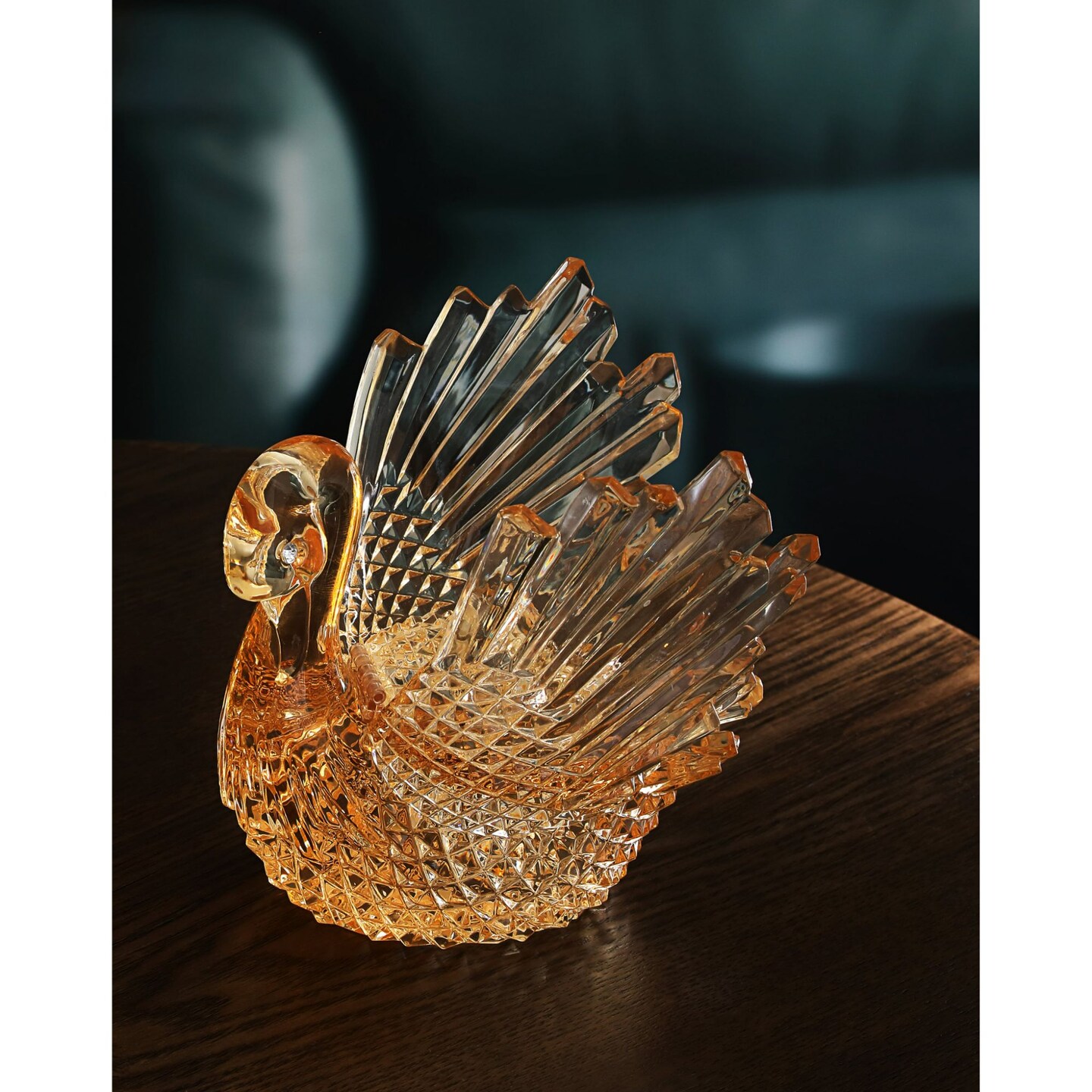 Icy Giftware Swan Jewelry Boxes - 6" - Amber - Set of 4 | Michaels