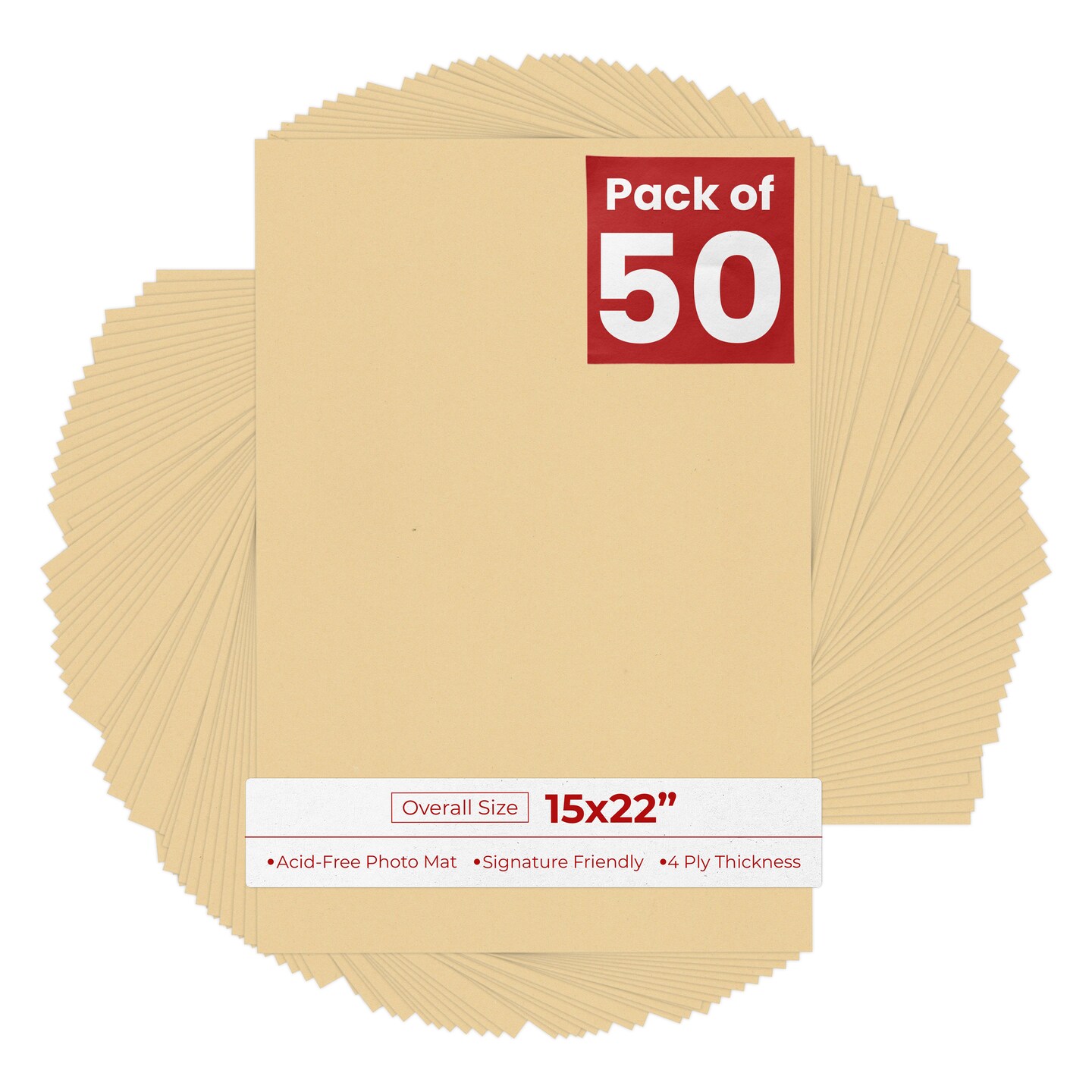 Beige 15x22 Uncut Mat Board - Blank Sheets, No Opening, Color: Brown ...