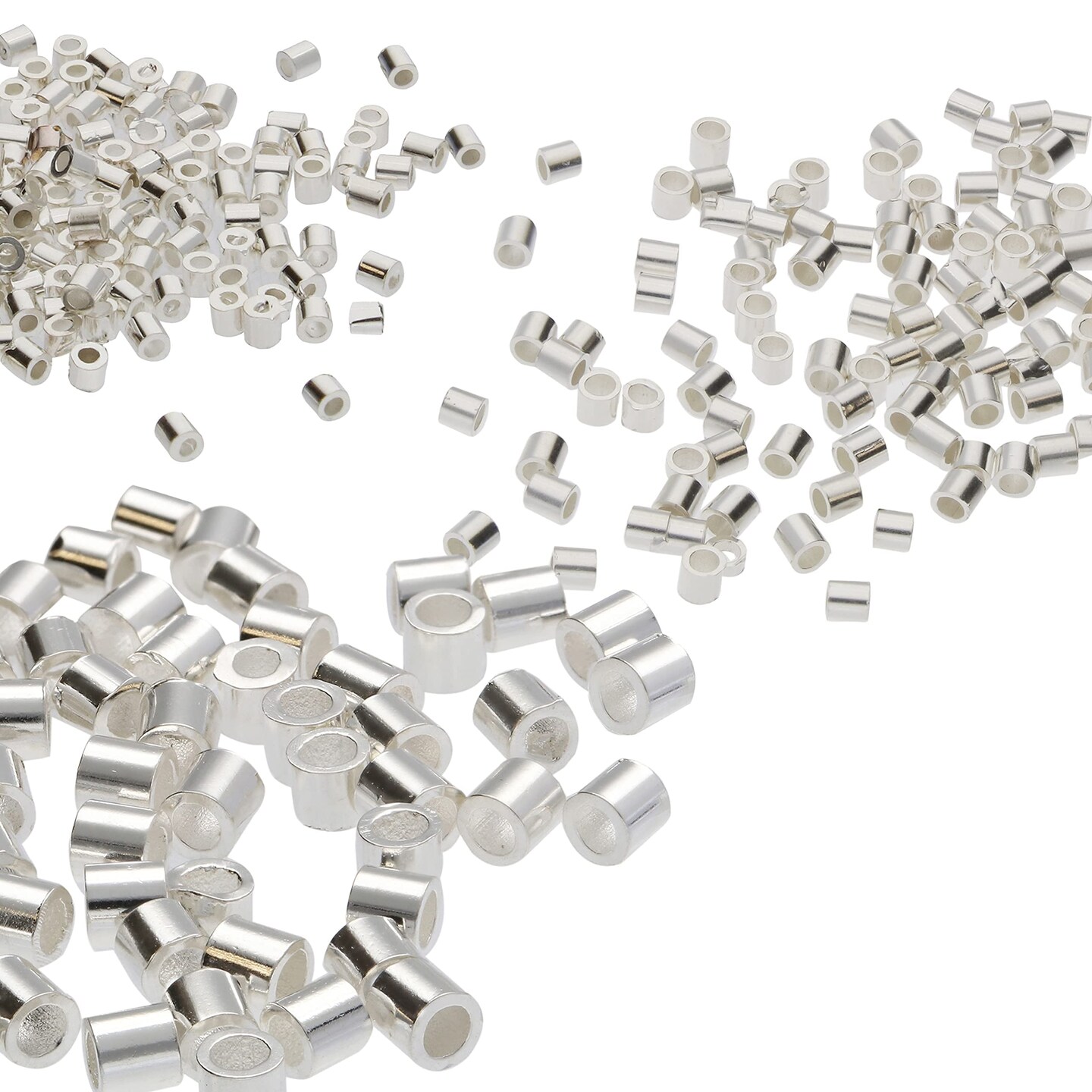 The Beadsmith Tube Crimp Beads, 1.5 x 1.5mm, 800 Pieces, Silver Color ...