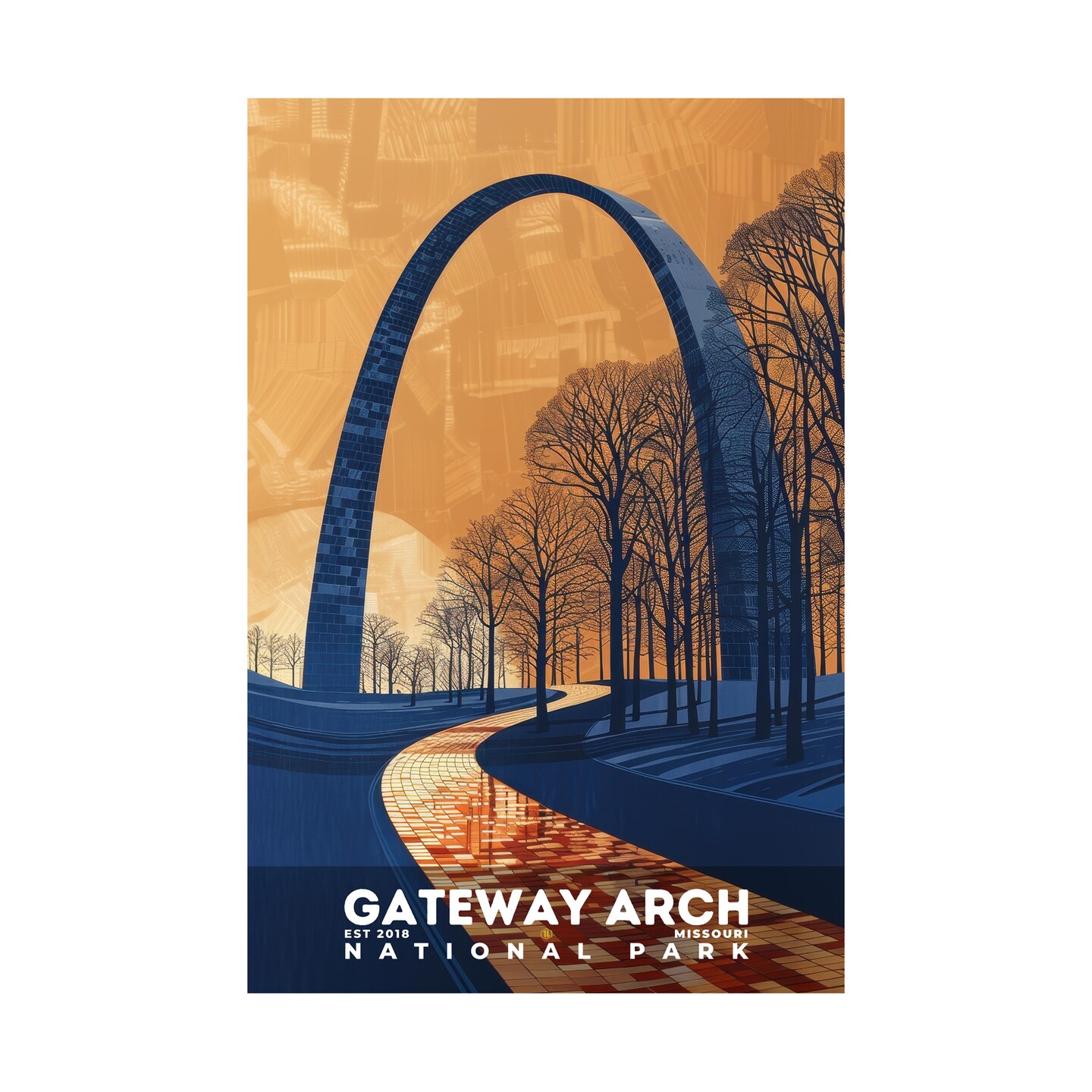 Gateway Arch National Park Poster, Travel Art, Office Poster, Home ...