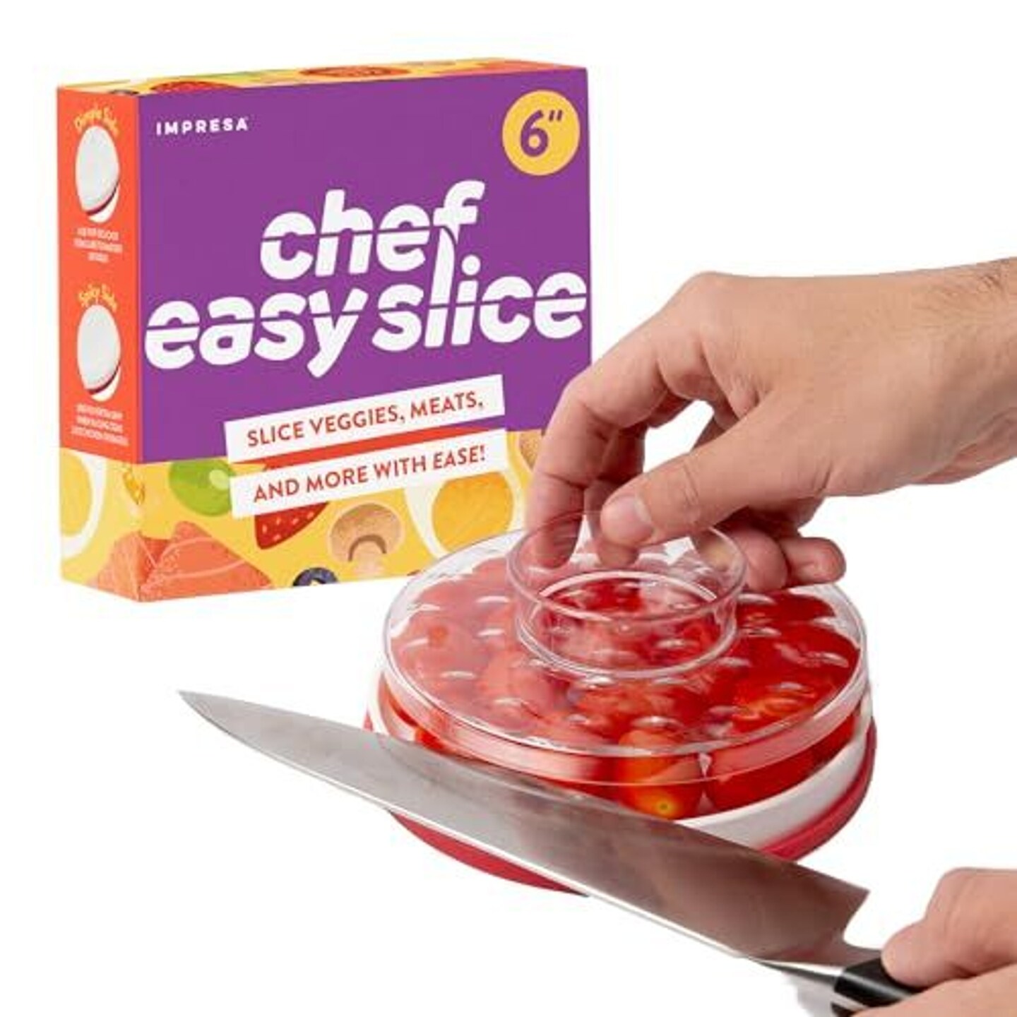 IMPRESA Easy Slice Food Slicer - 6 Two-Texture Veggie Choppers & Dicers ...