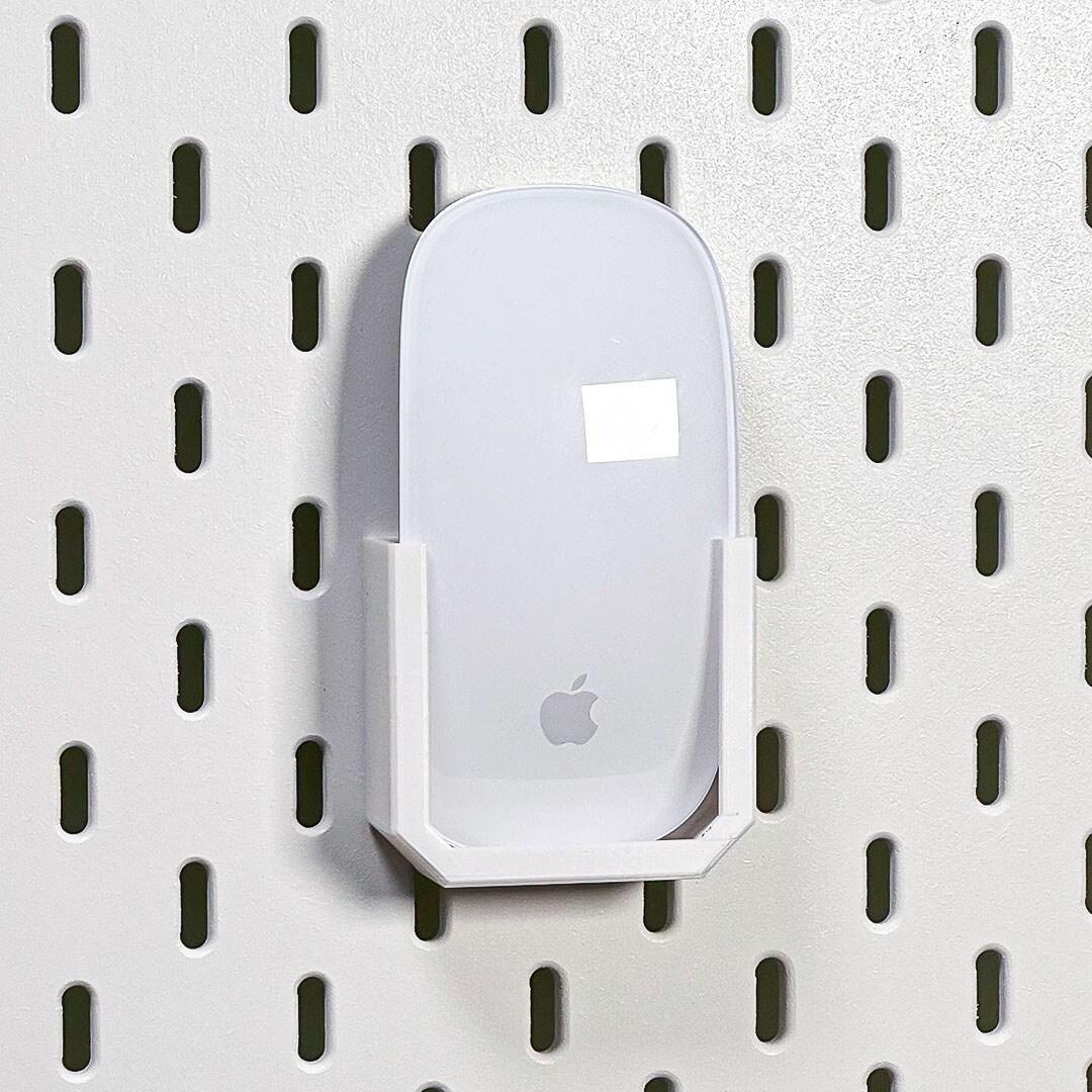 Apple Magic Mouse Mount - Wall or IKEA Skadis Pegboard - Organize ...