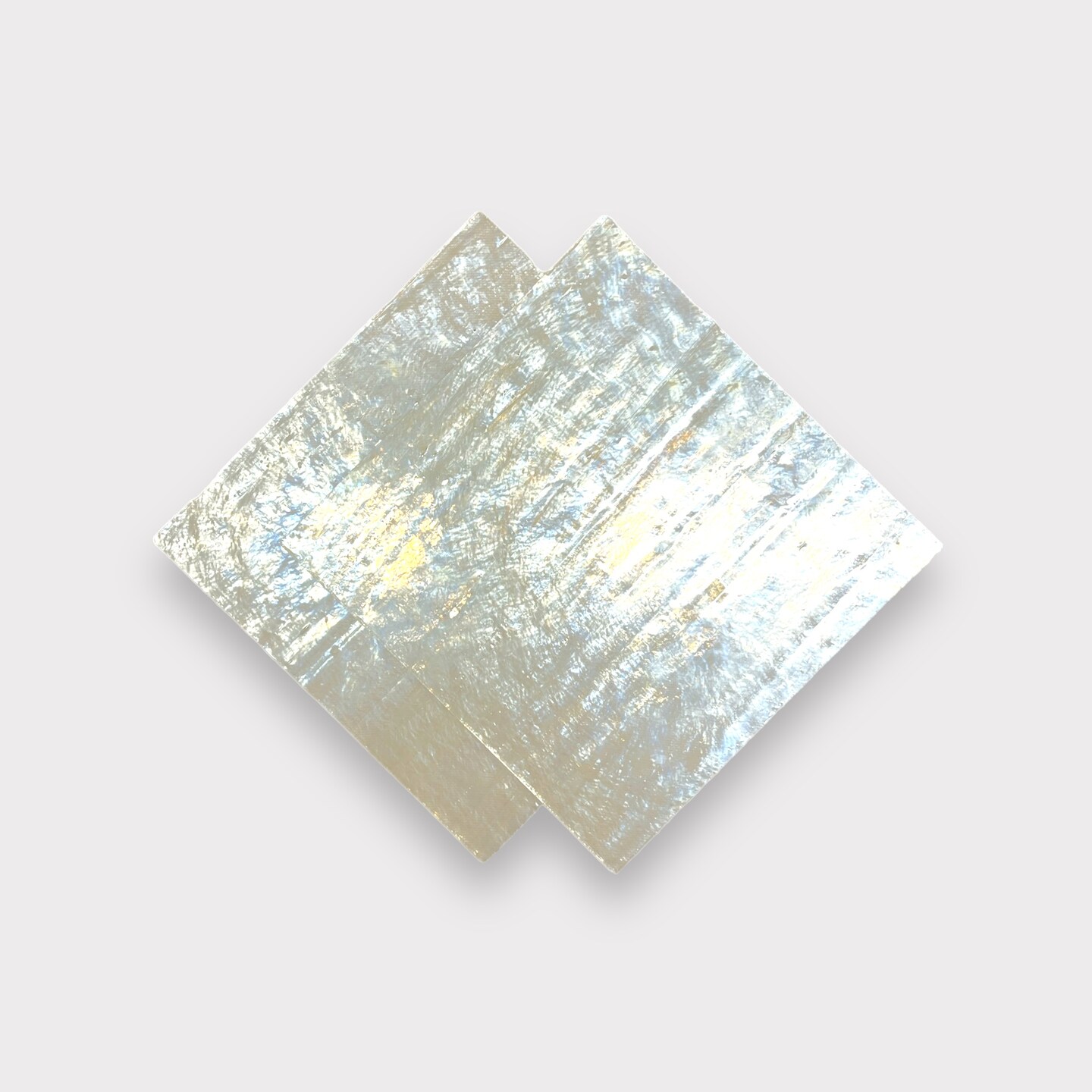 Crystal White Prisma COE 96 Fusible Glass Sheets / Mosaic Squares - 2 ...