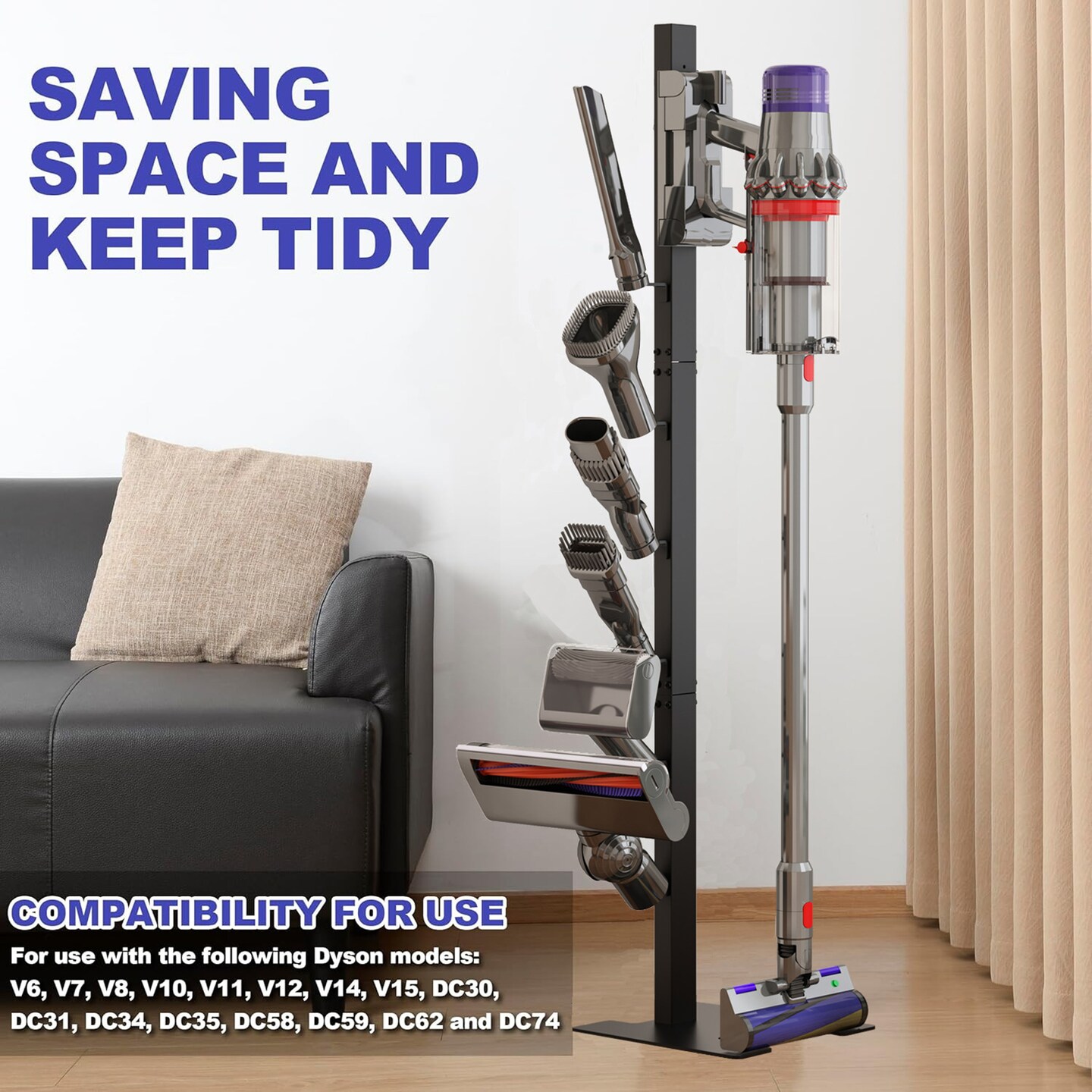 Universal Vacuum Cleaner Stand No Drilling Required Easy Assembly Metal ...