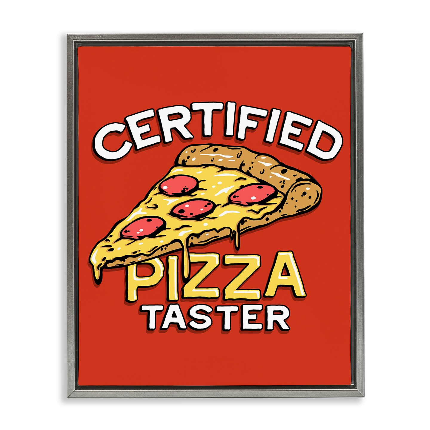 Stupell Industries Certified Pizza Taster Floating Frame, design by ...
