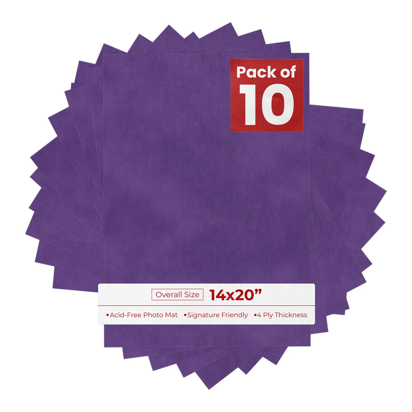 Purple Suede 14x20 Uncut Mat Board - Blank Sheets, No Opening, Color ...