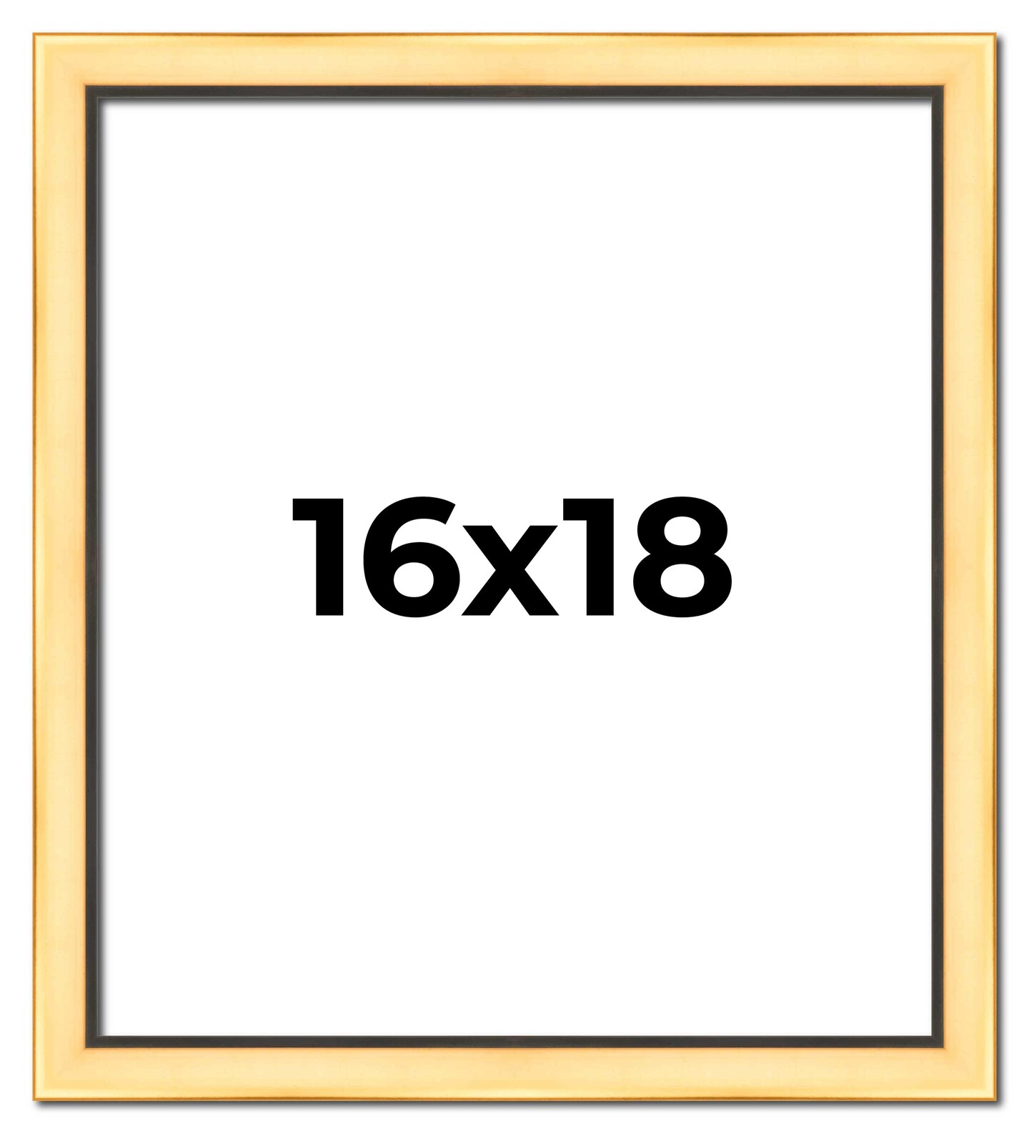 16x18 Simple Gold Picture Frame - UV Acrylic, Foam Board Backing ...