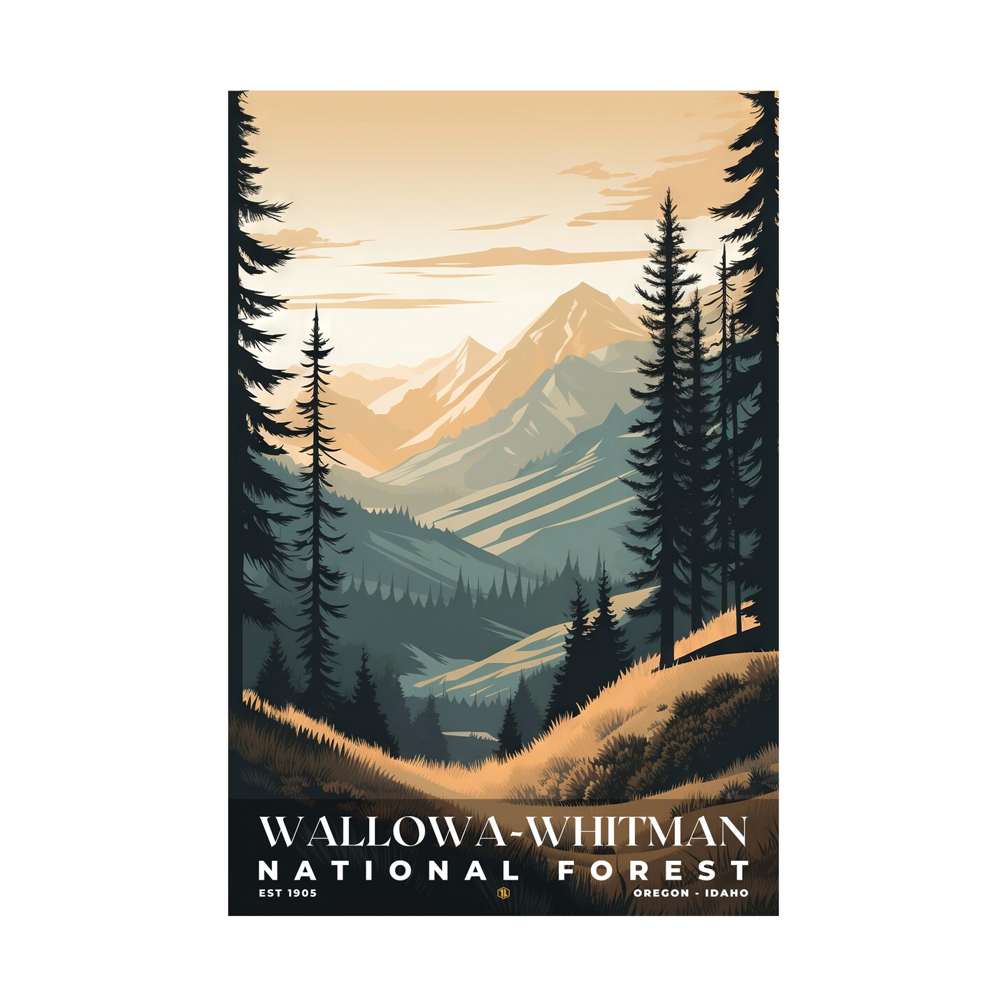Wallowa-Whitman National Forest Poster, Travel Art, Office Poster, Home ...