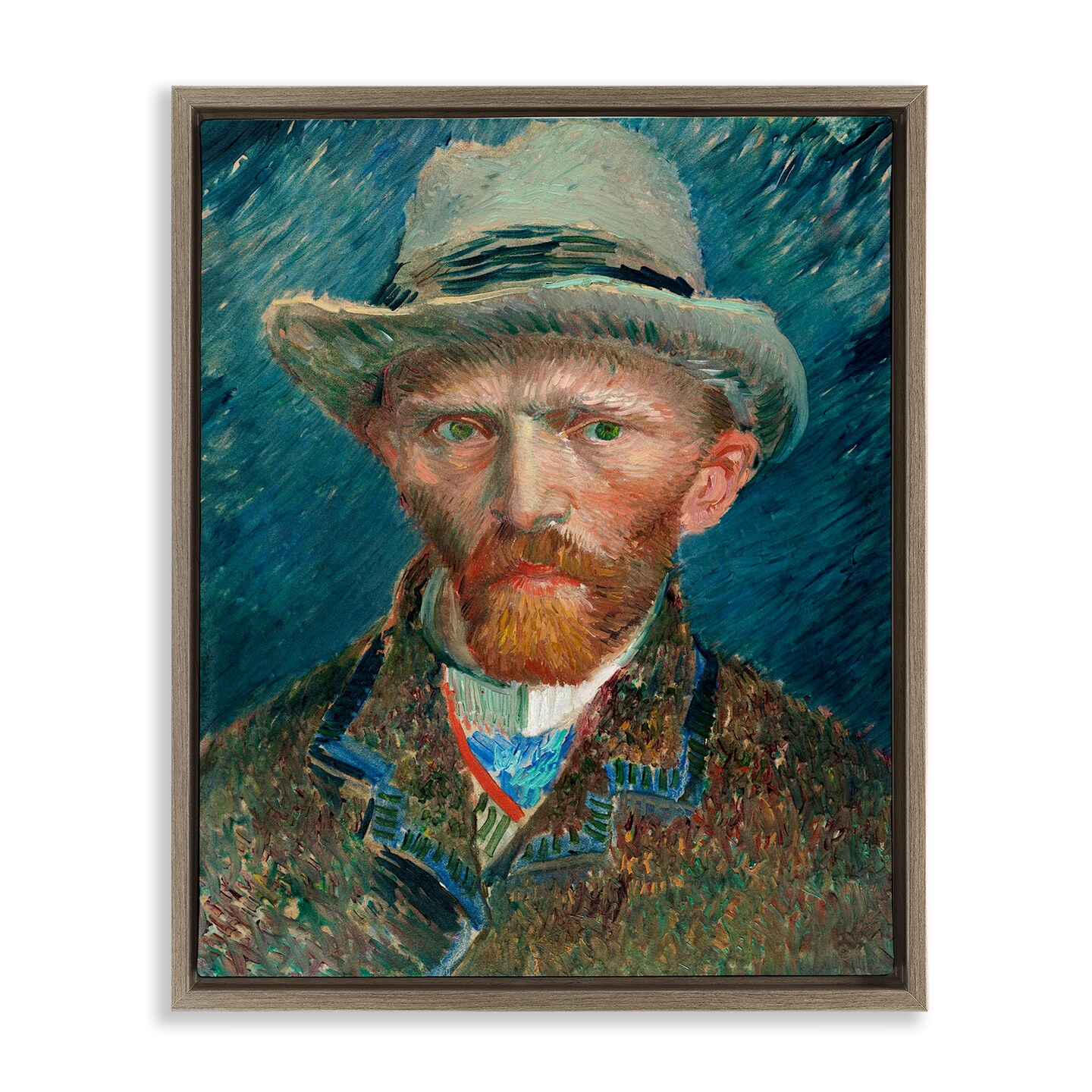 Stupell Industries Classic Van Gogh Portrait Framed Floater Canvas Wall ...