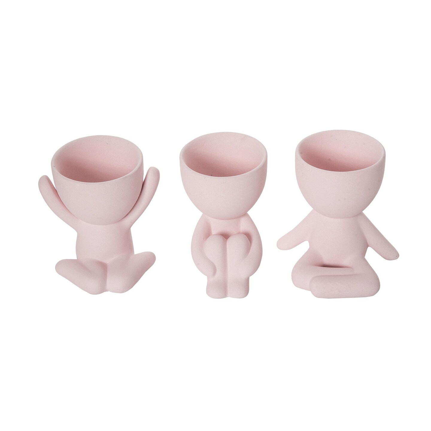 Transpac Pink Stoneware Pot Figurine Planter Set of 3 - Ceramic Spring ...