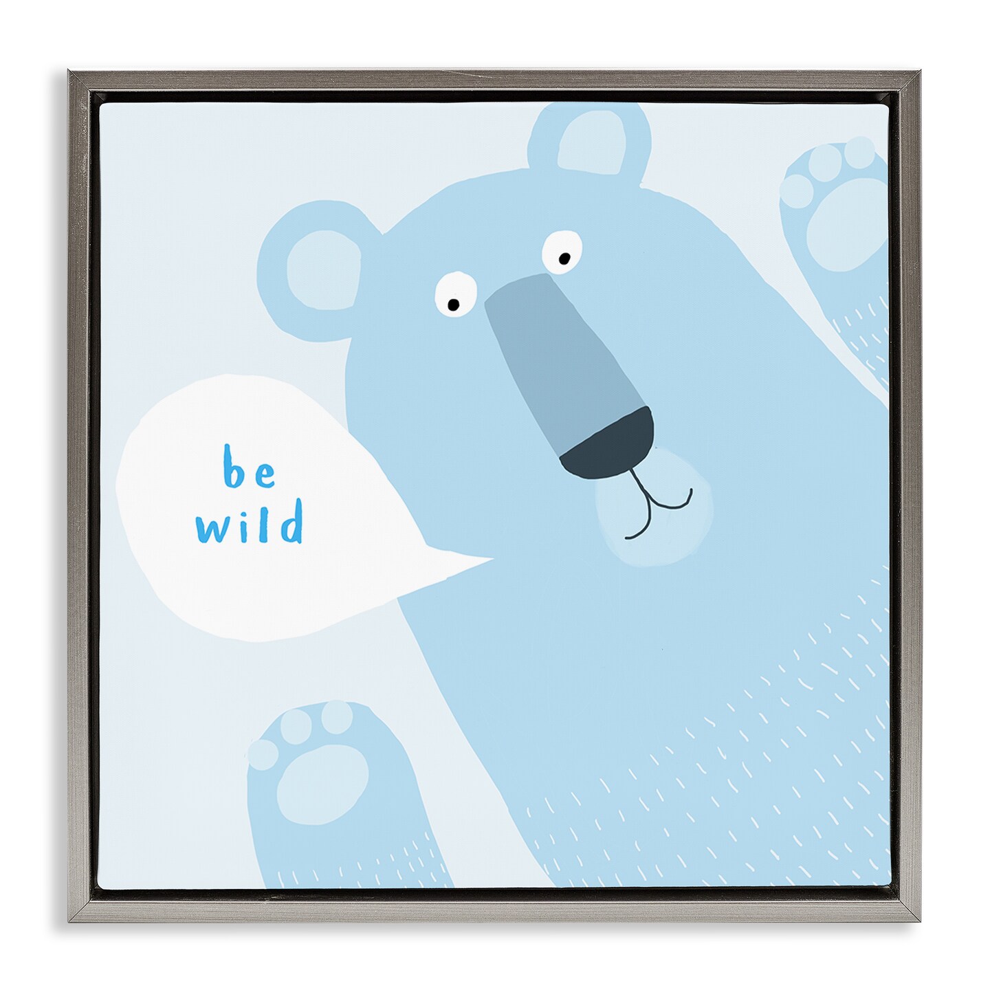 Stupell Industries Blue Be Wild Bear Floating Frame By Carla Daly ...