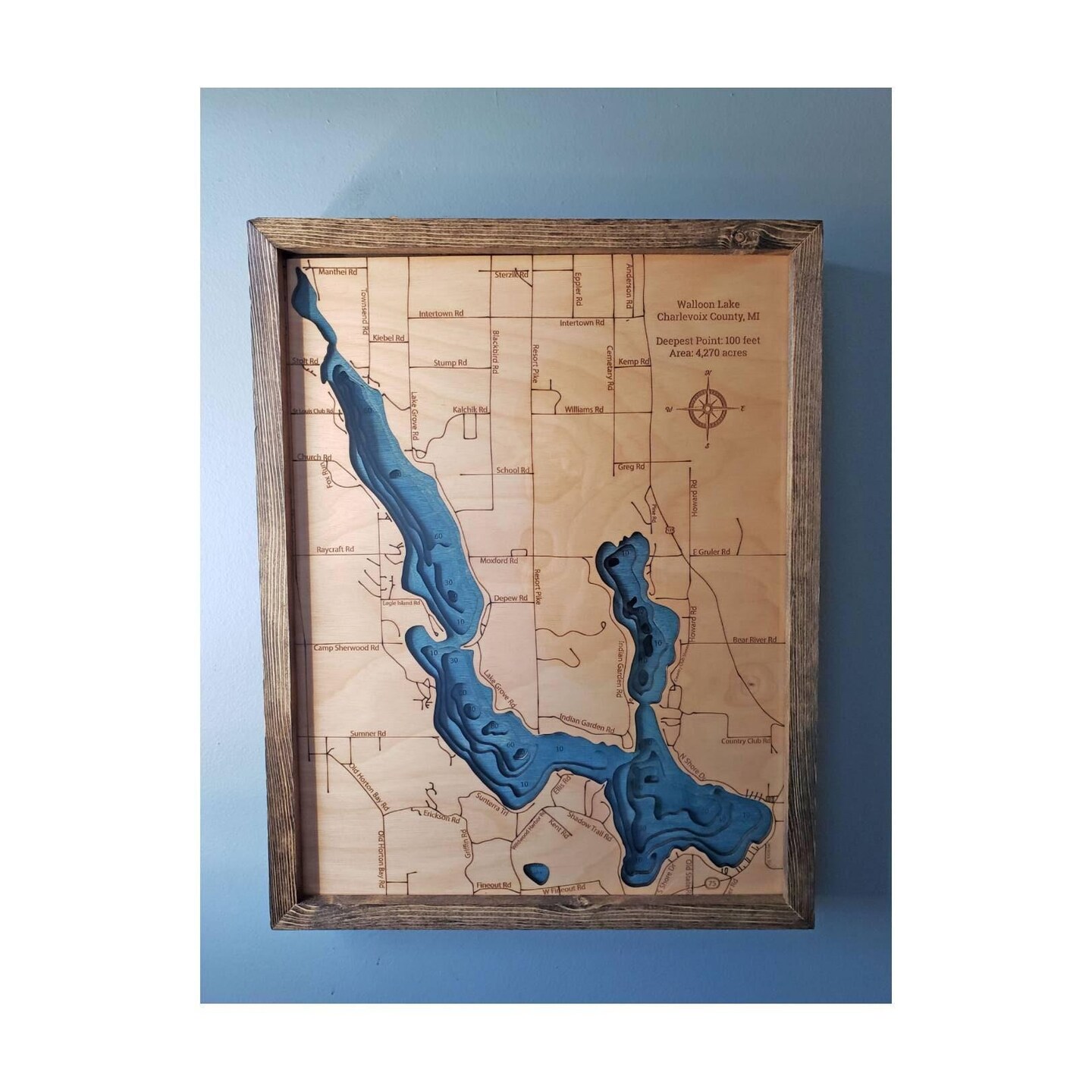 Walloon Lake 3d Wood Map | MakerPlace by Michaels