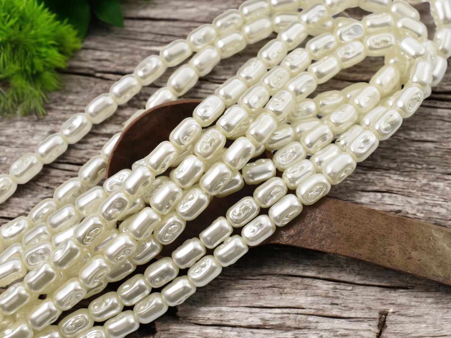 Czech Glass White Pearl Baroque Oval Beads -- Choose Your Size | Michaels