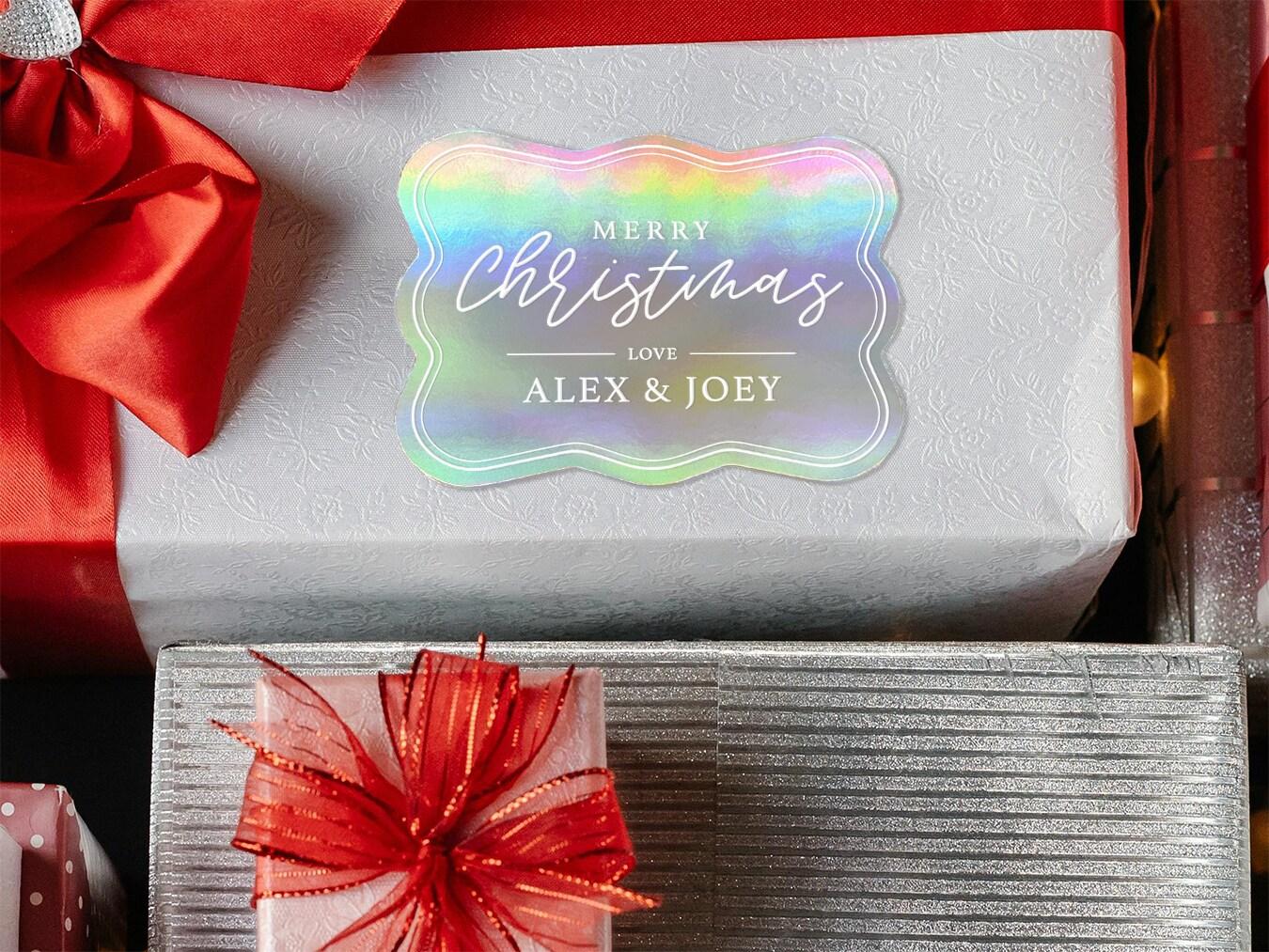 Merry Christmas Rainbow Gift Tag | Personalized Christmas Gift Tag ...