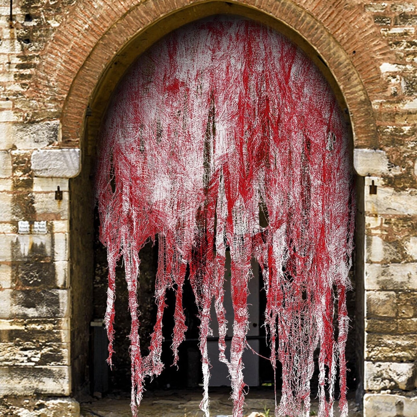 Halloween Red Bloody Creepy Cloth, 32.8 X 2.5Ft Halloween Decor Drape ...