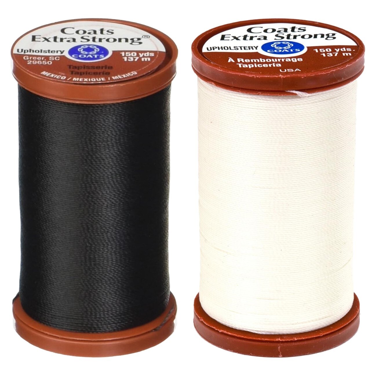 Coats & Clark Extra Strong Upholstery Thread, 150-Yard Spools (Black ...