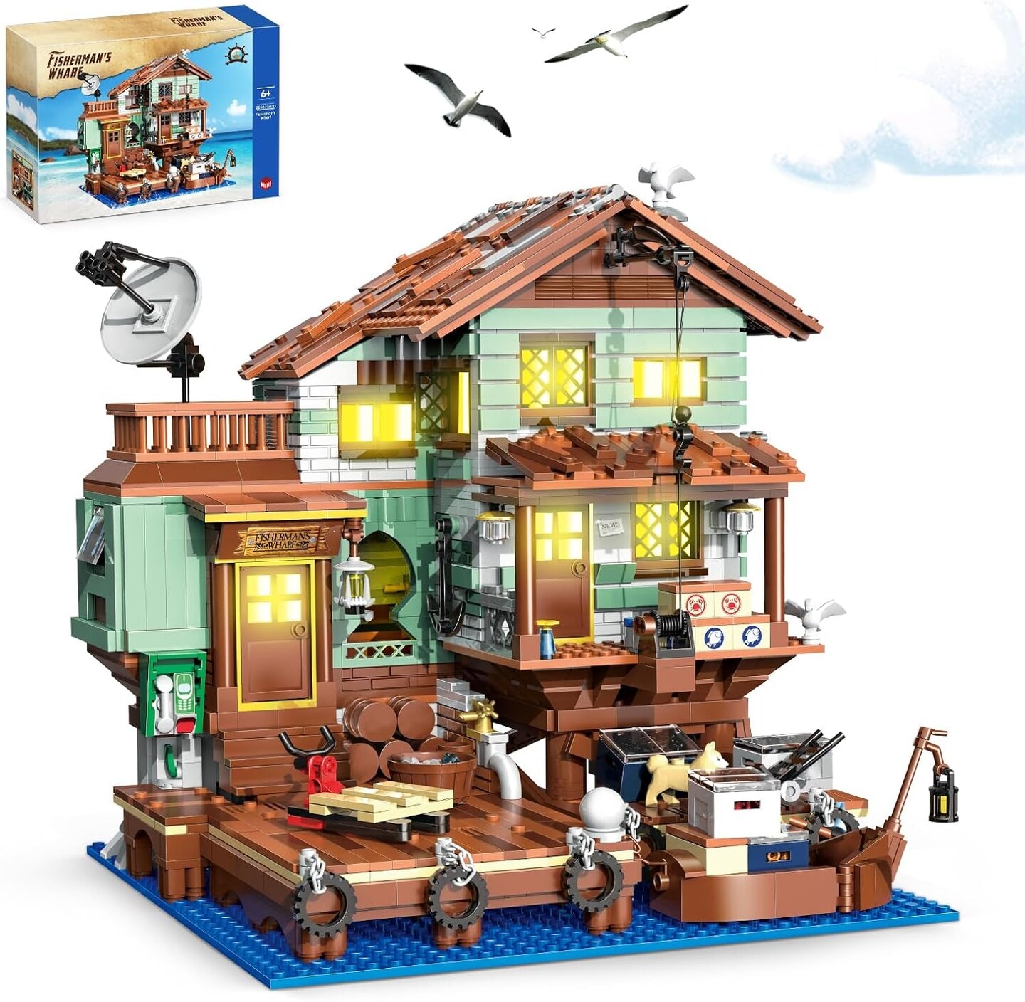 Fisherman'S Wharf House Mini Bricks Building Kit, Ideas Creative ...
