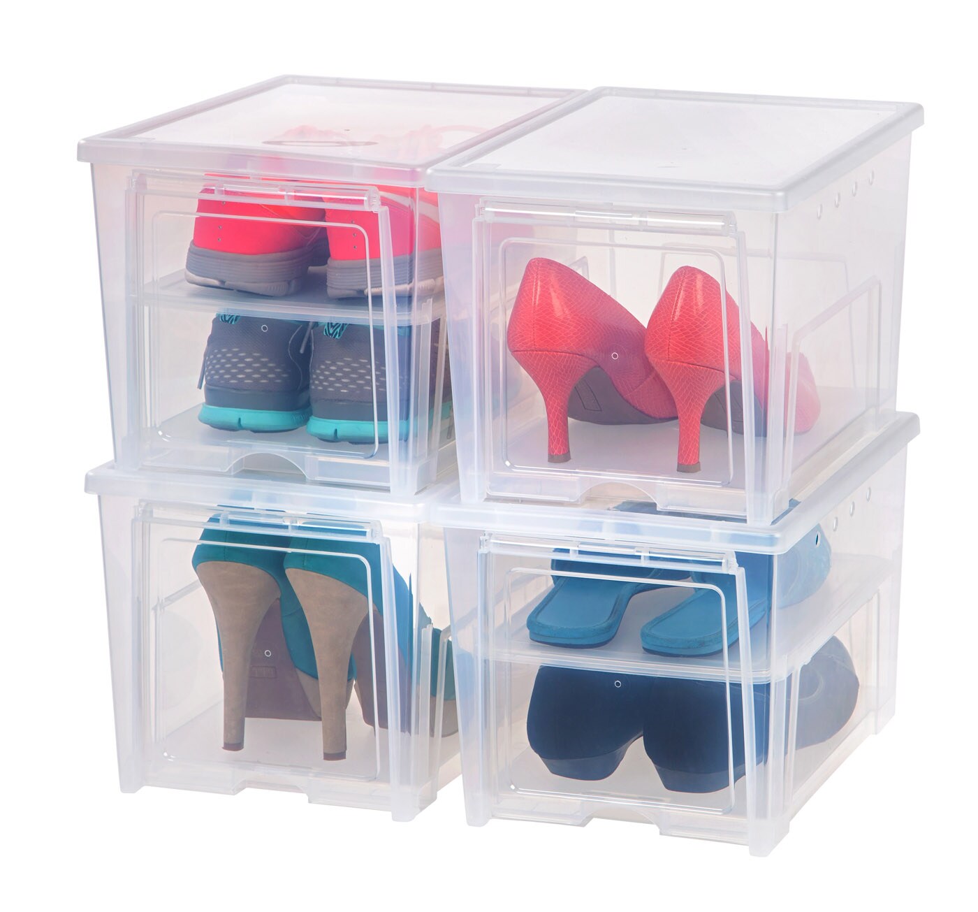 IRIS USA Front Entry Stackable Shoe Storage Box, Shoes Organizer | Michaels
