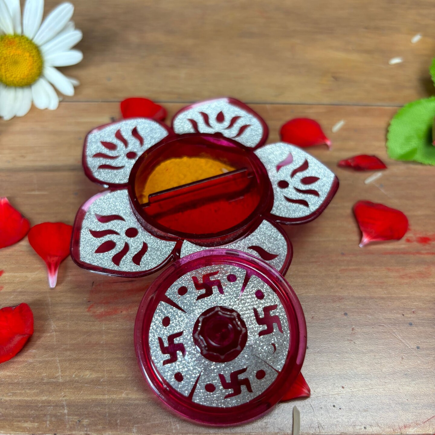 10 Pieces Decorative Haldi Kumkum Holder with 2 Compartment Diwali Gift ...