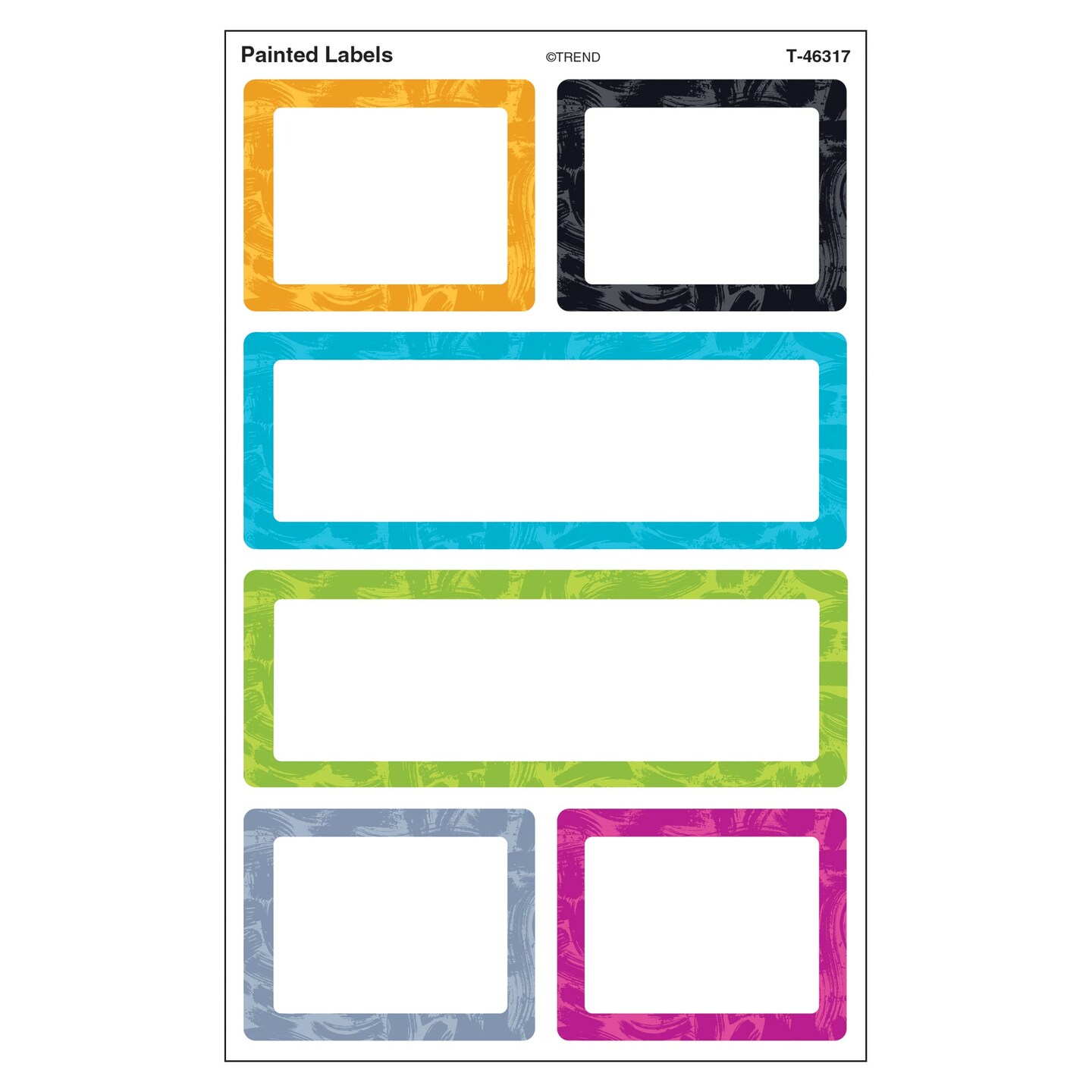 Color Harmony Painted Labels superShapes Stickers - Large, 24 Count ...