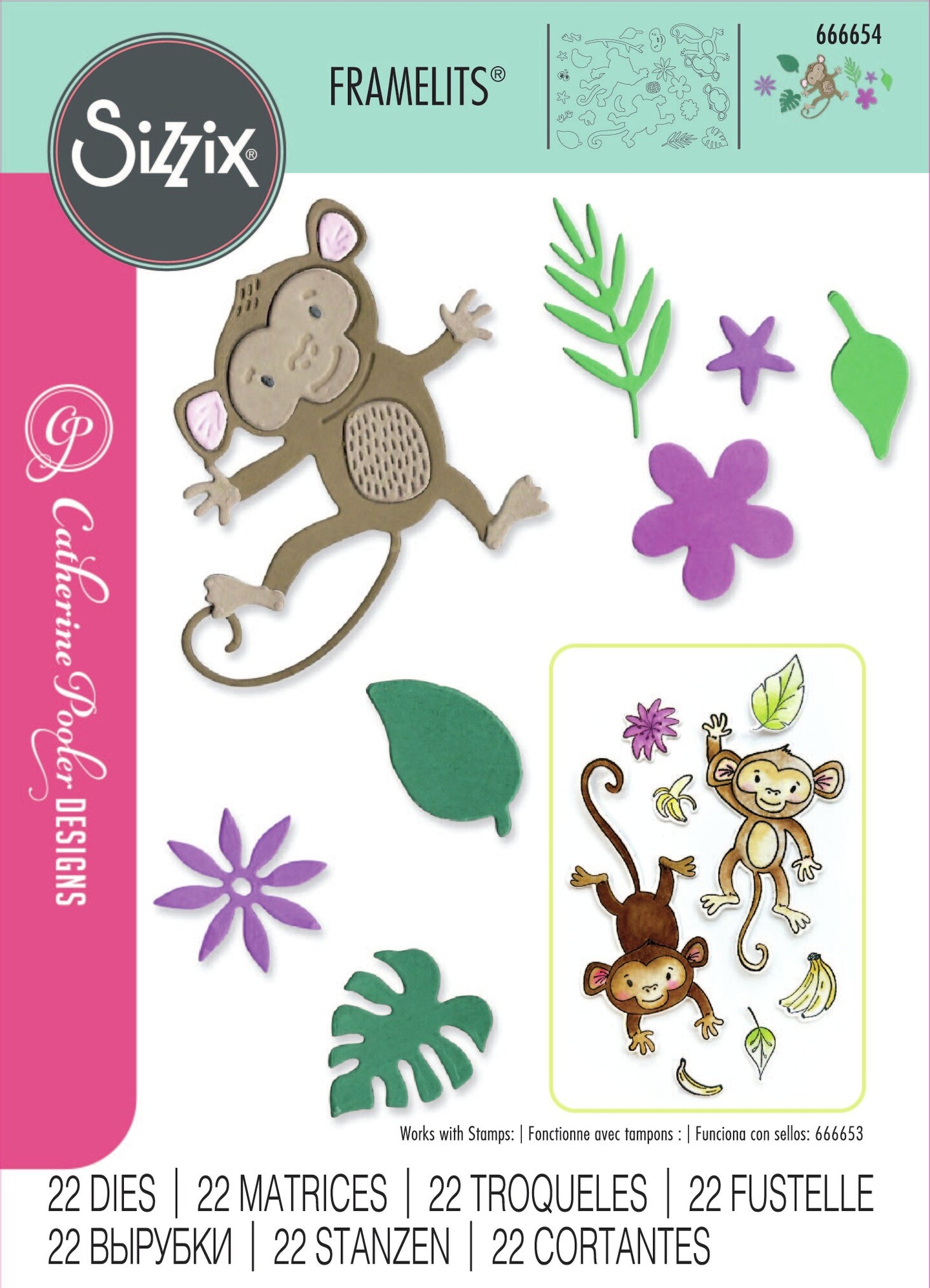 Sizzix Thinlits Die Set By Catherine Pooler 22/Pkg-Going Bananas #2 | Michaels