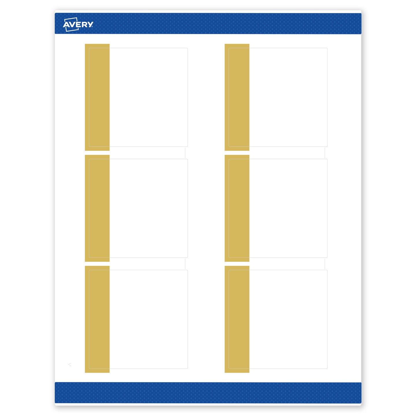 Avery Printable Square Labels, Gold-Dipped Edge, 3" x 3", Matte White ...