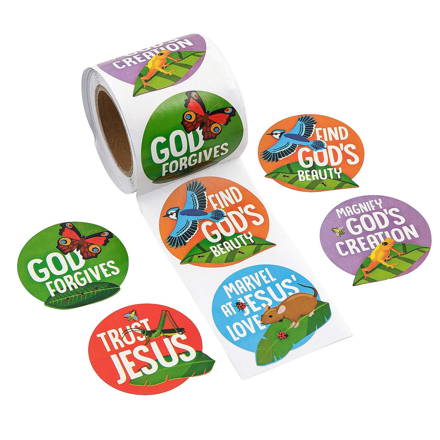 1 1/2" Zoom In VBS Colorful Animal Sticker Roll 100 Pieces | Michaels