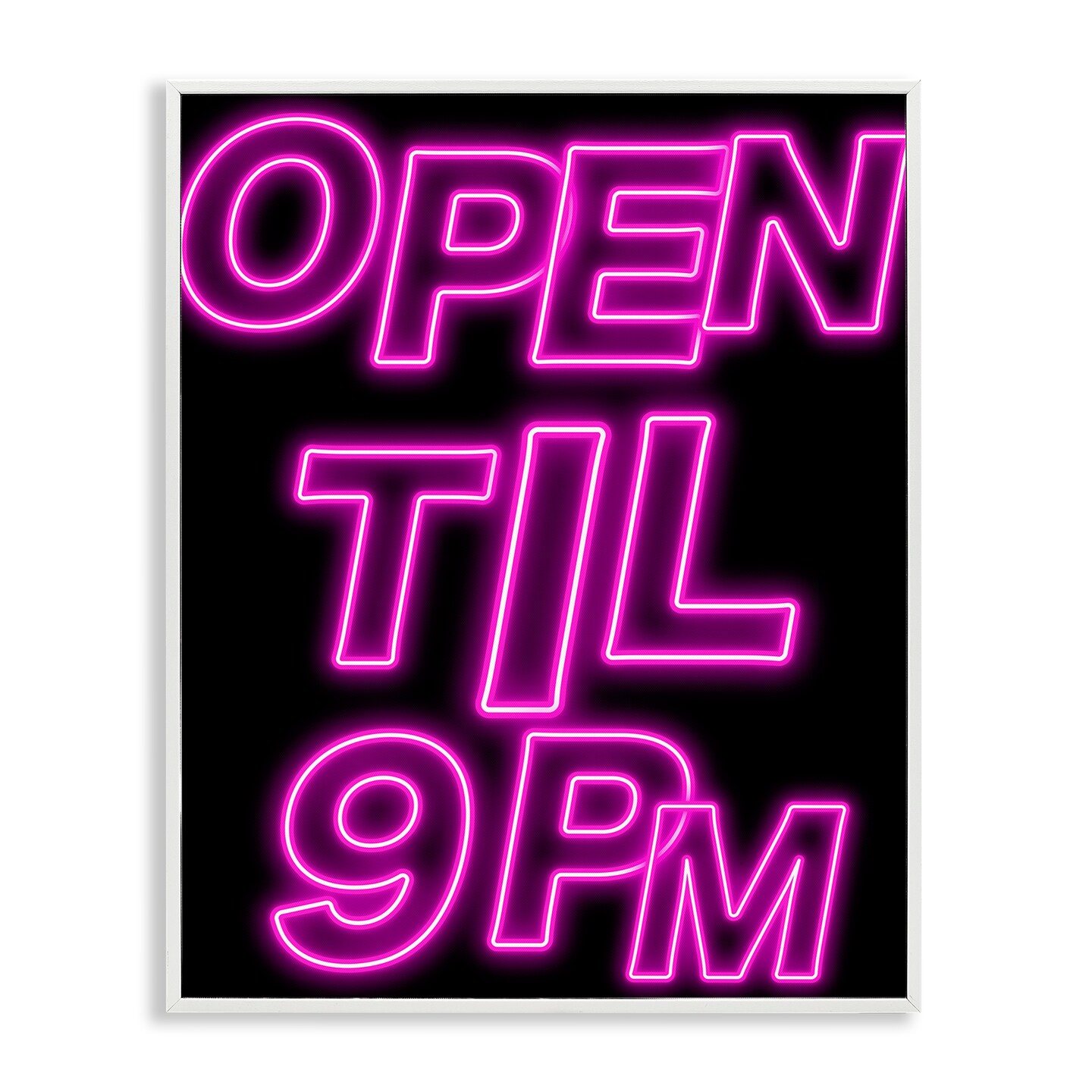 Stupell Industries Retro Open Til 9 PM Framed Giclee By House of Lulu ...
