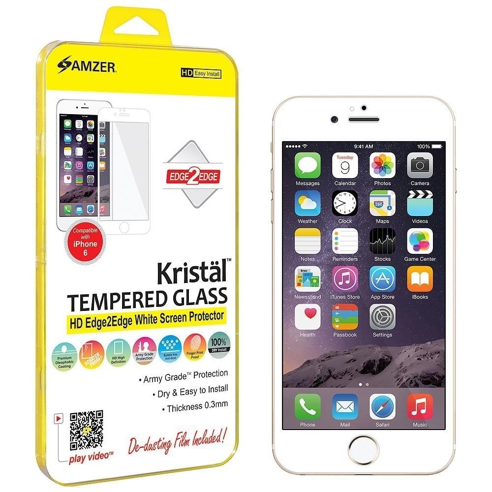 Kristal Tempered Glass Hd Edge2edge Screen Protector - White | Michaels