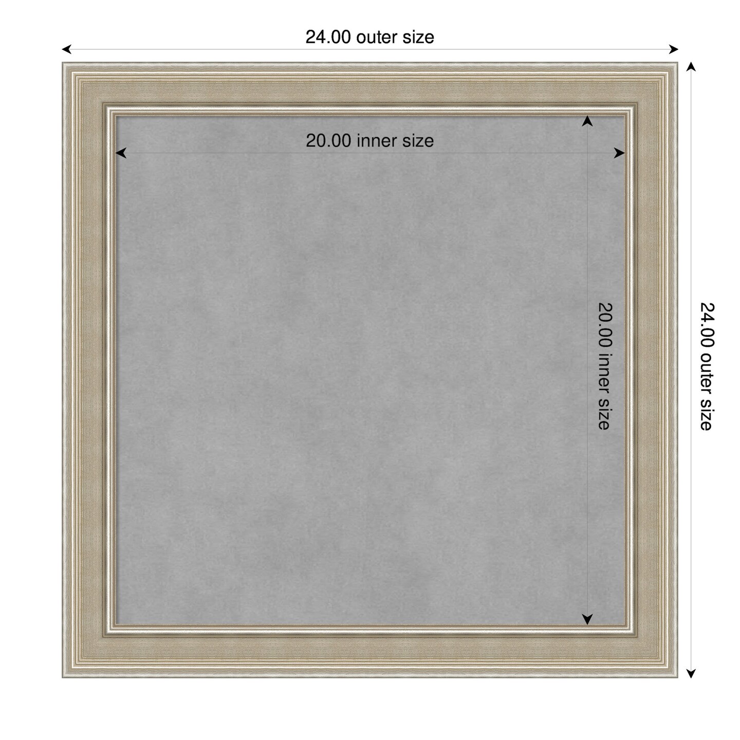 Mezzo Silver Wood Framed Magnetic Board | Michaels