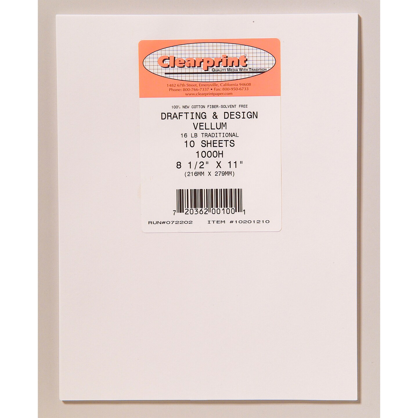 Clearprint 1000H Design Vellum Sheets, 16 lb., 100% Cotton, Pack | Michaels