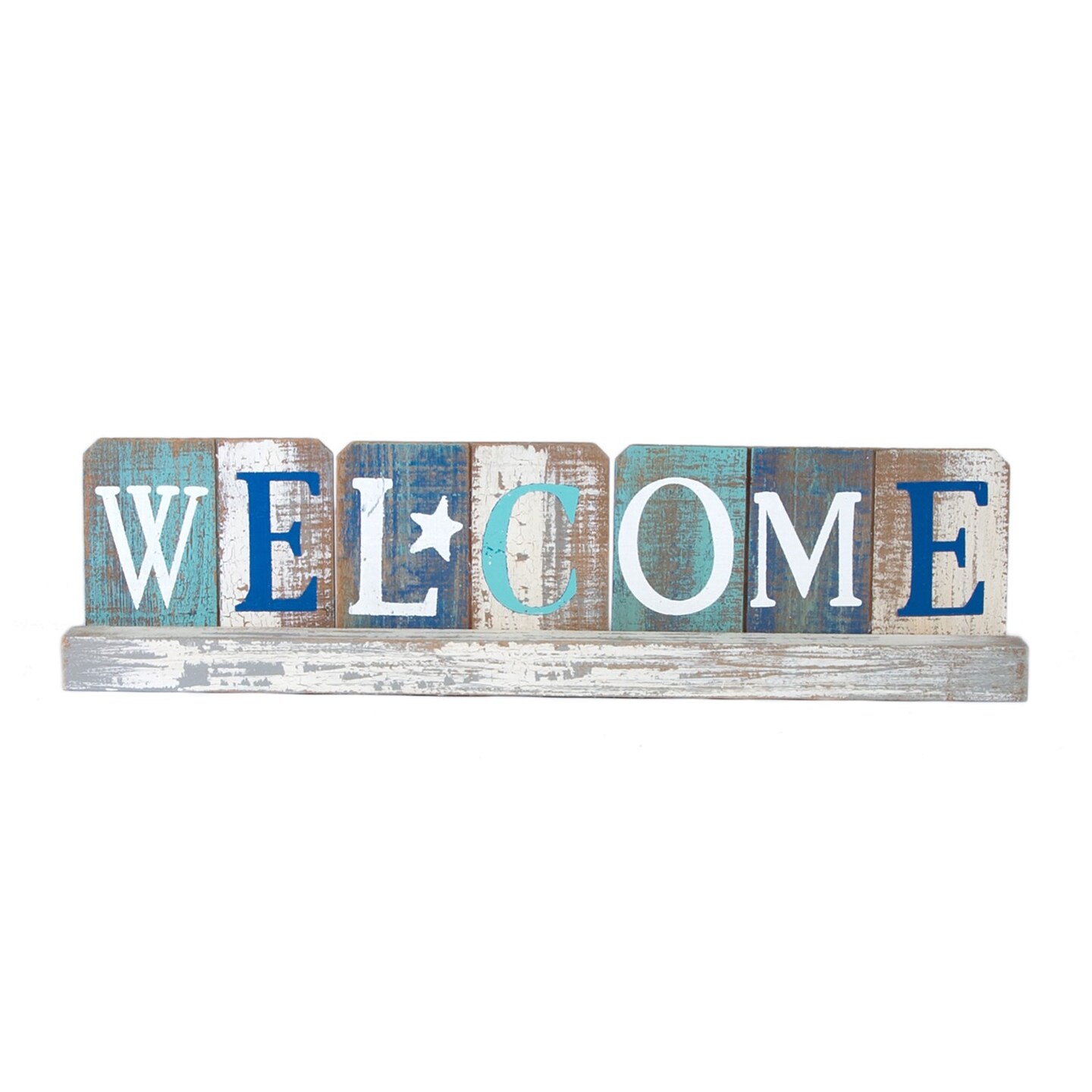 Welcome Standing Coastal Plaque Sign Wall Hanging Decor Decoration For ...