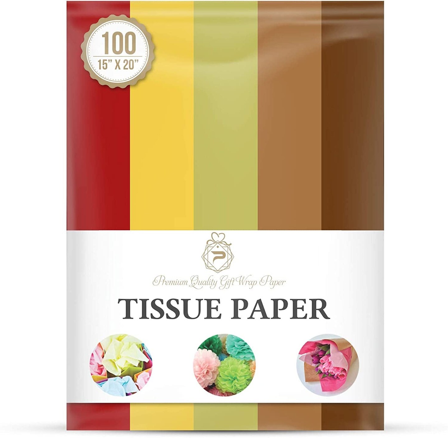 Thanksgiving Theme Tissue Paper for Gift Wrapping (5 Assorted Colors ...