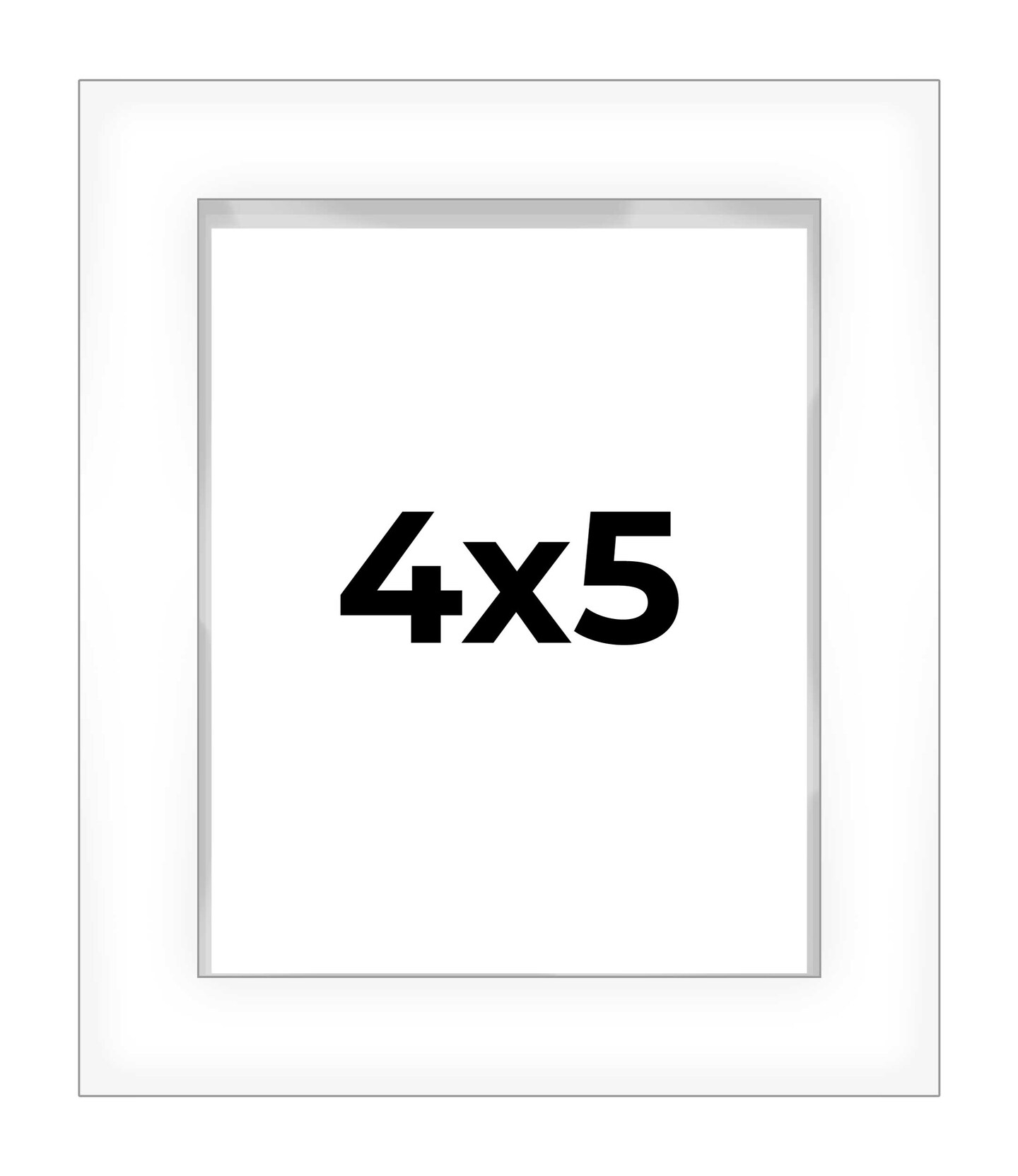 4x5 Shadow Box 3/4" Depth White Picture Frame - UV Acrylic, Backing ...