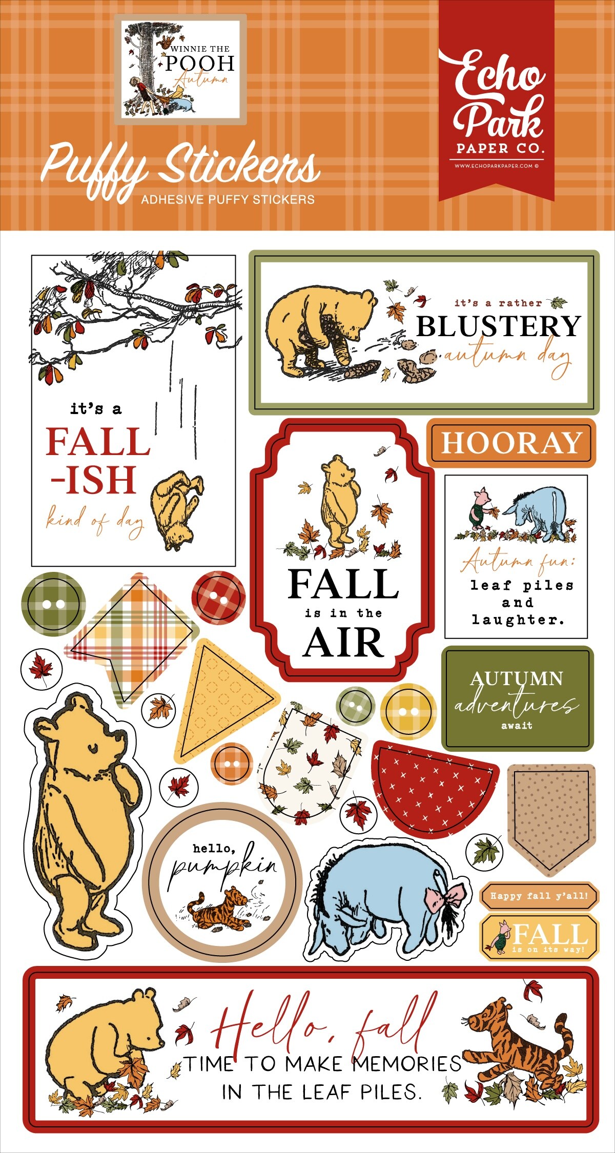 Echo Park Puffy Stickers-Winnie The Pooh Autumn | Michaels