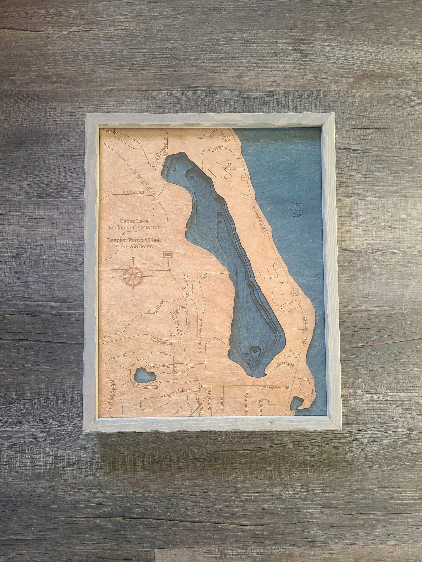 Cedar Lake 3d Wood Map | MakerPlace by Michaels